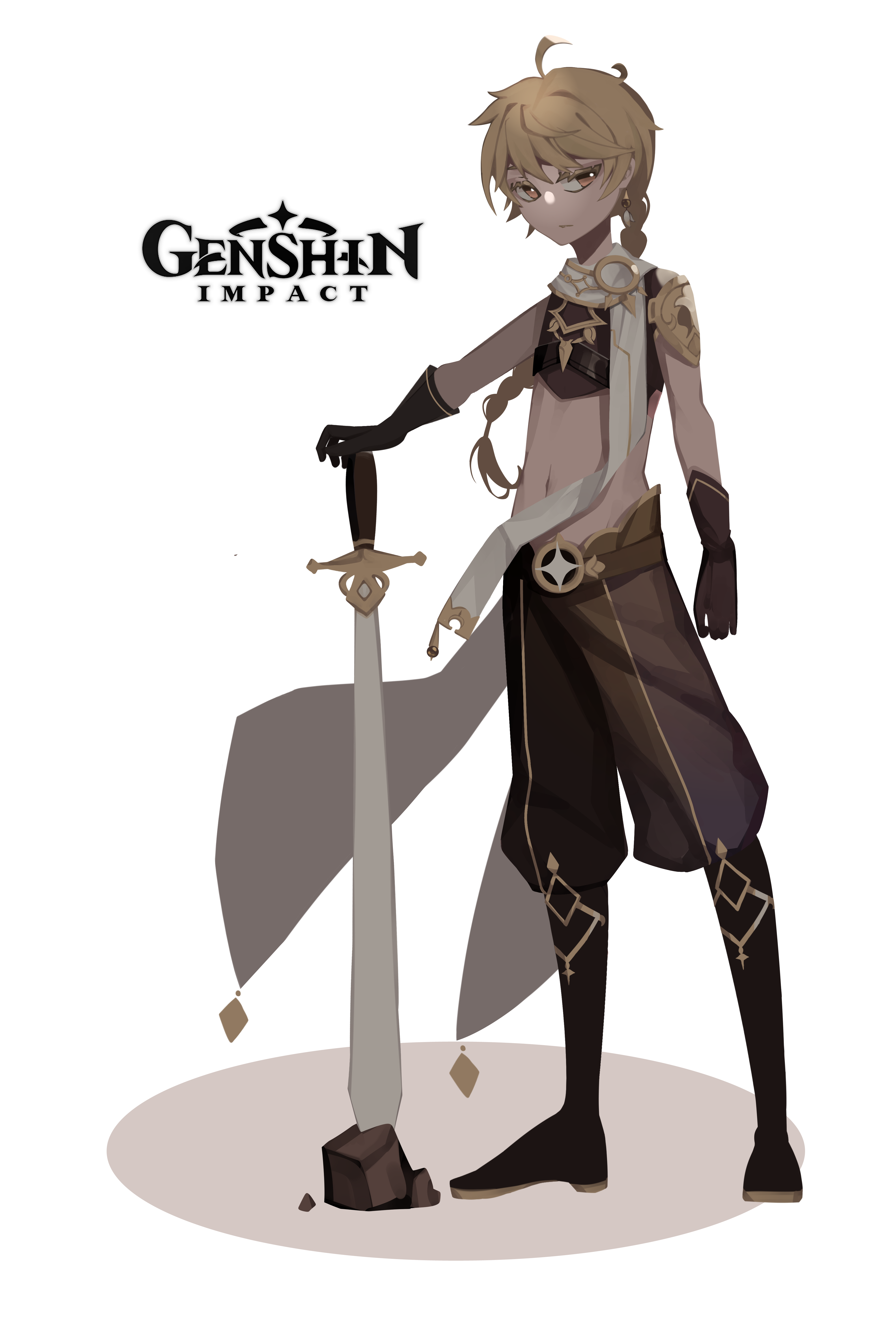 Aether (Genshin Impact) I C E - Illustrations ART street