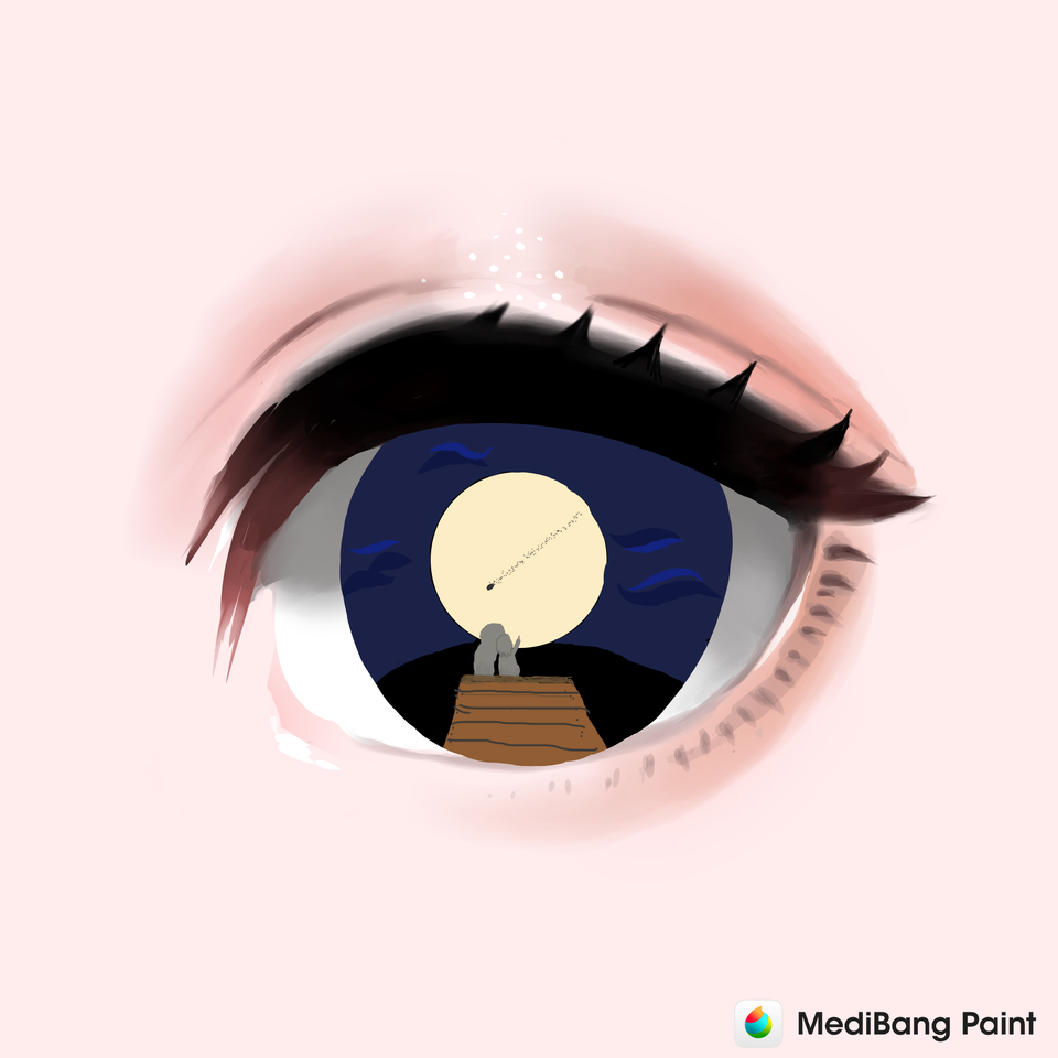 眼裡賞月的父女🌝 星語SingYu - Illustrations ART street