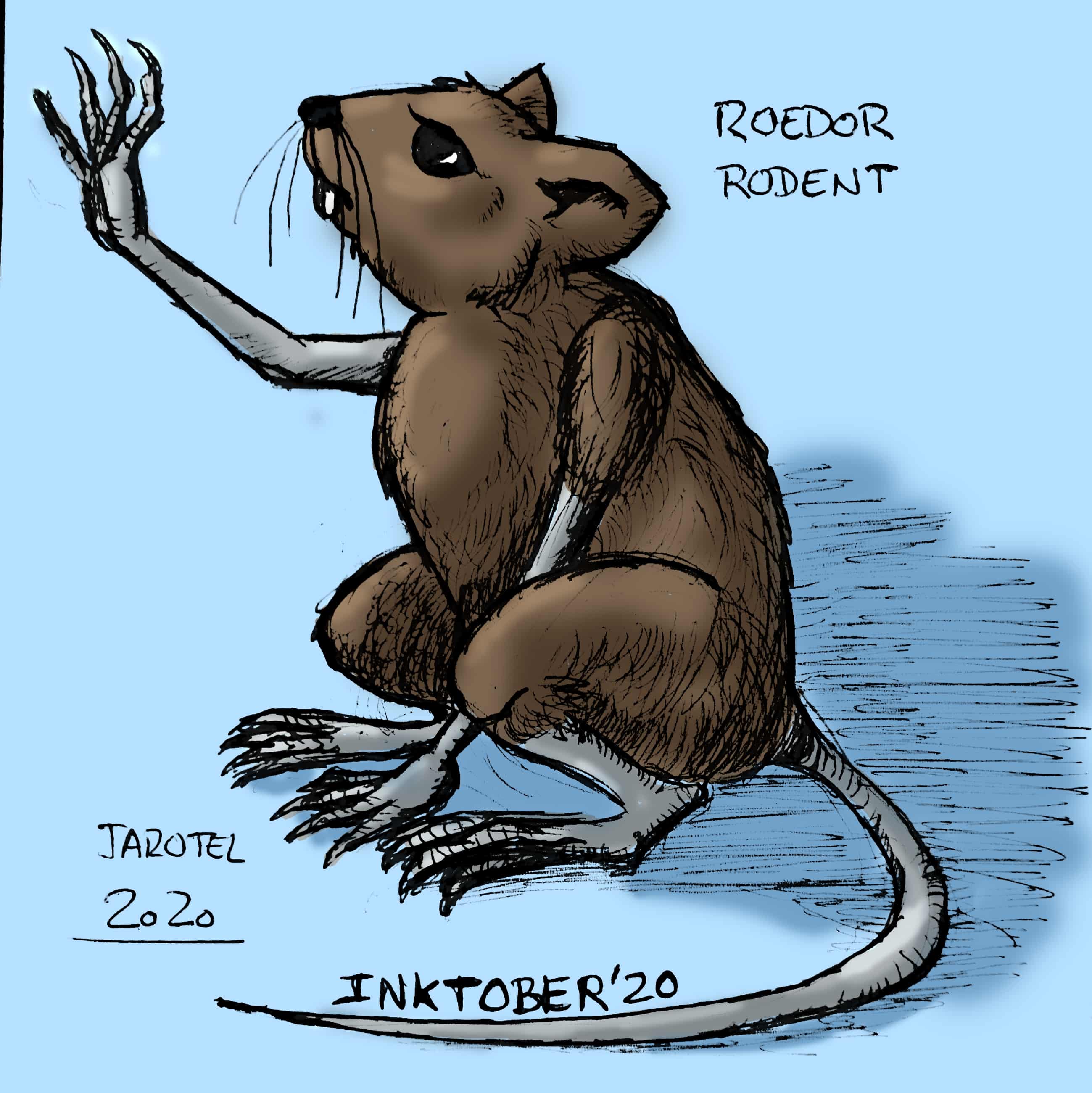 Inktober 2020 día 6 rodent Jarotel - Illustrations ART street