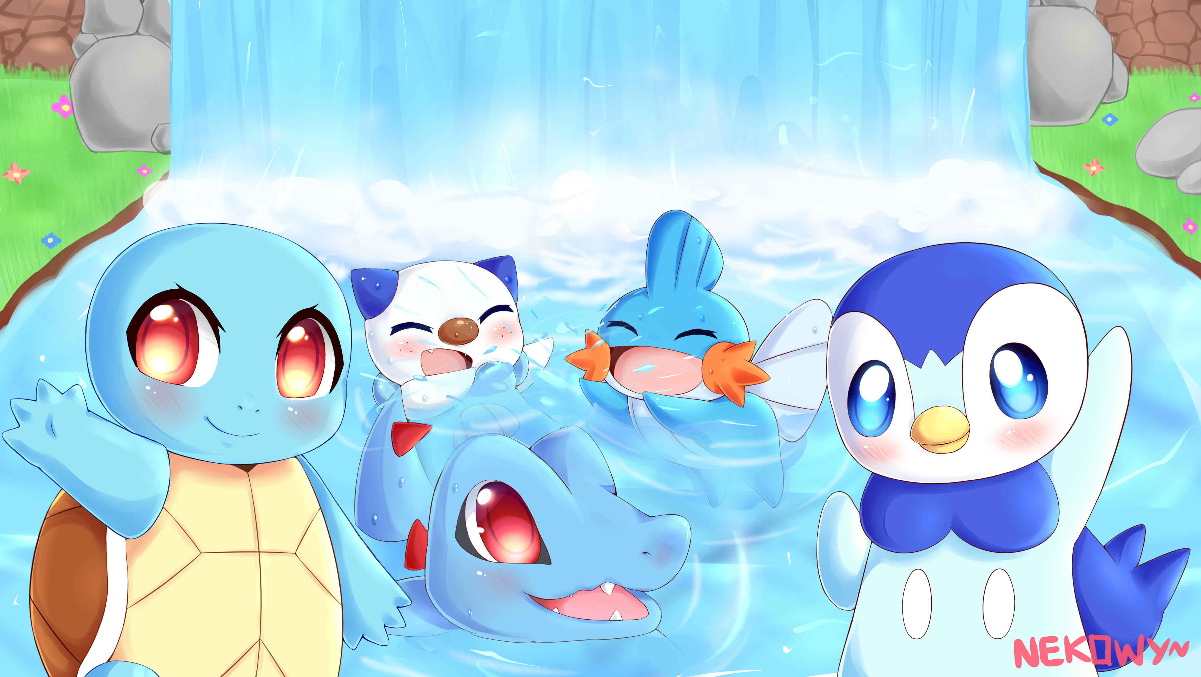 Water Pokemon Starters Wallpaper