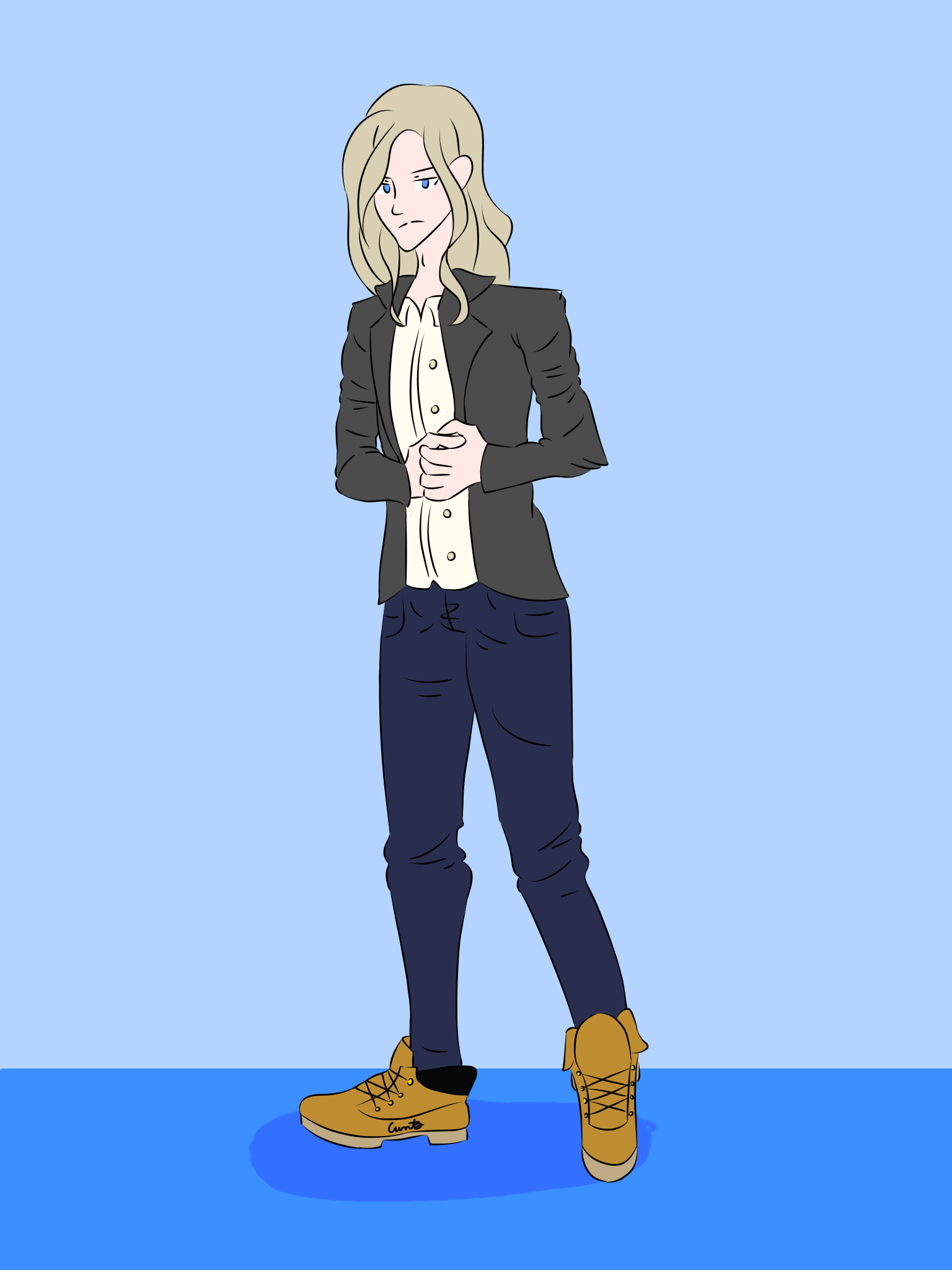 camus myu wearing deadass timbs (shitpost) lycoris.no.mori - 插图 ART street