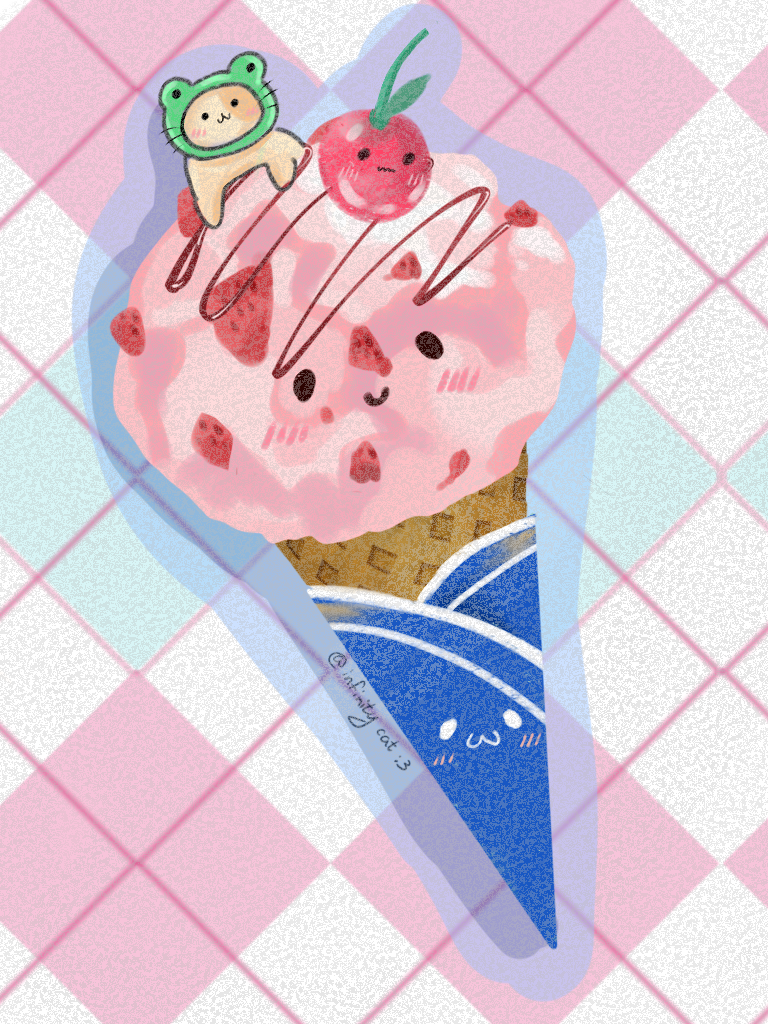 新成員登場🎵! -- 呱喵_甜蜜時刻_ infinity cat^･ω･^ - Illustrations ART street