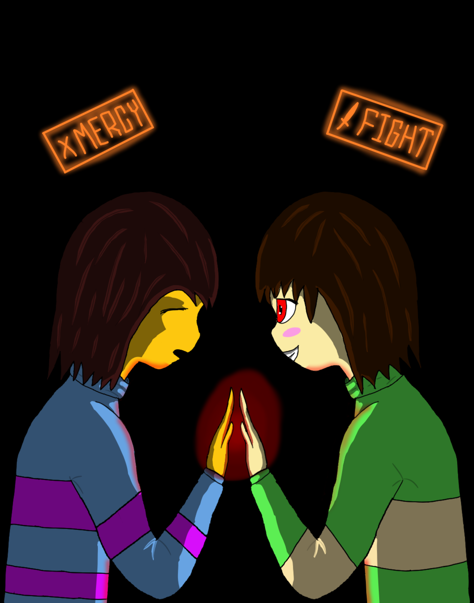 Frisk and Chara Lerka_CAT - Illustrations ART street