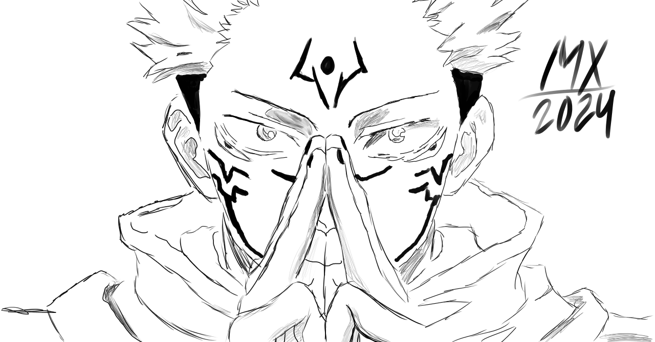 Sukuna jujutsu kaisen domain expansion MXDRAWS - Illustrations ART street