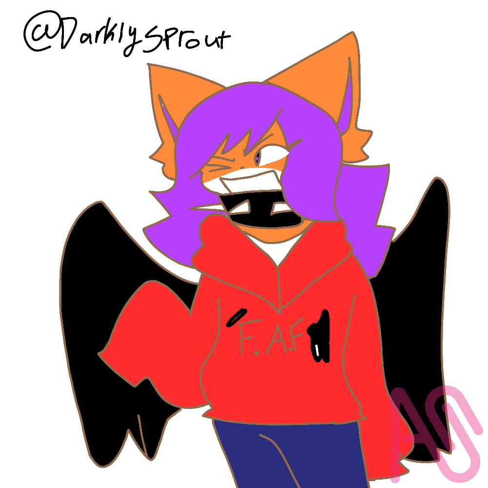 Gift for my good friend Fallen Angel Fox DarklySprout - Illustrations ...