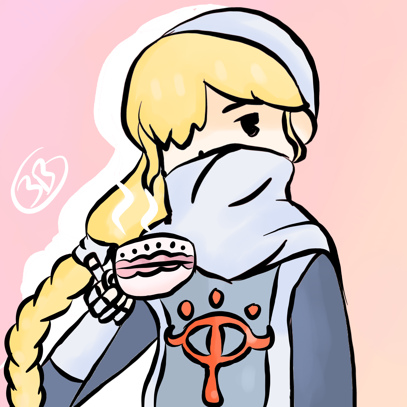 Sheik with her WARM Tea ☕☕ Pumpkin-Tan - Illustrations ART street