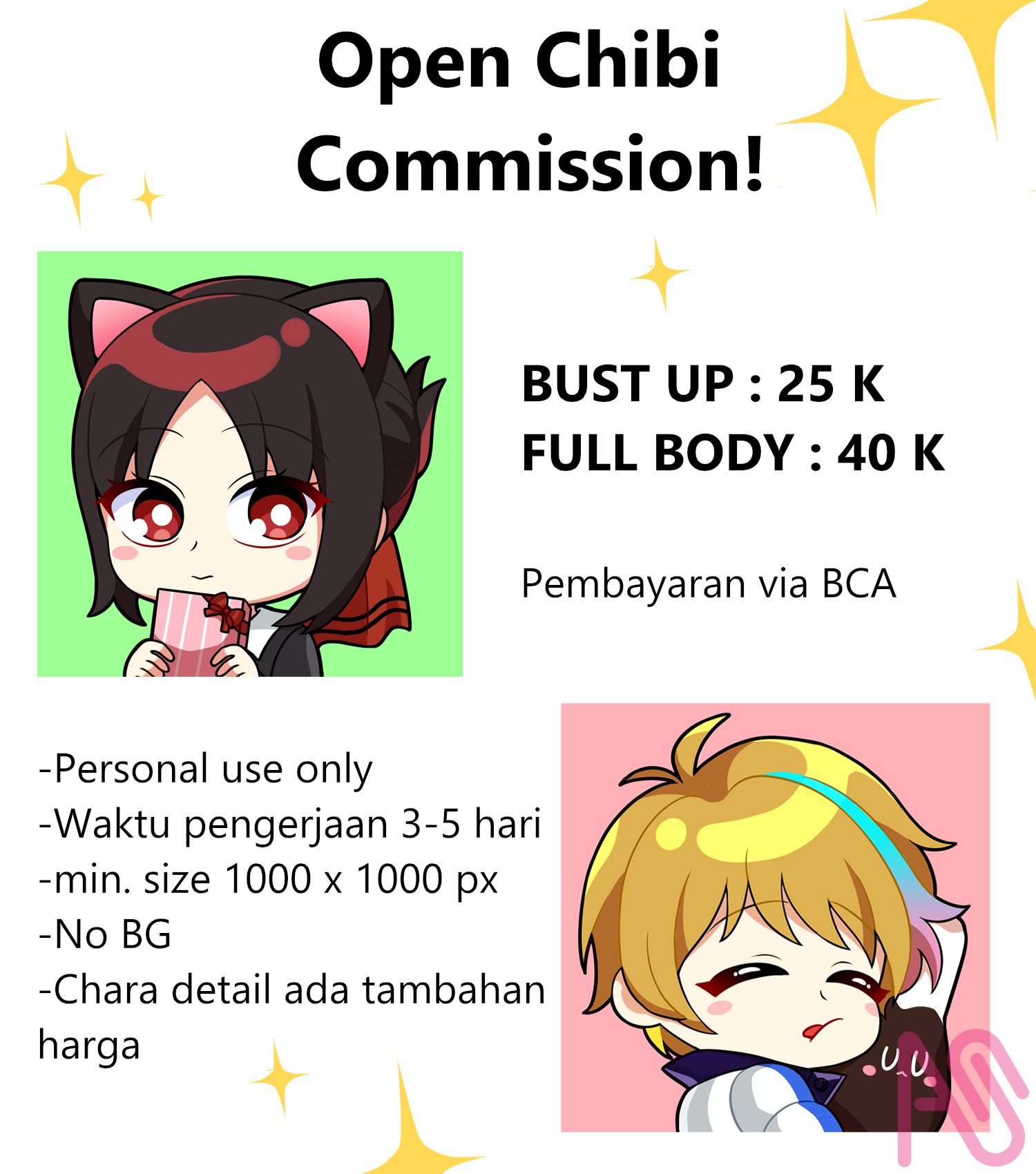Open Chibi Commission (Lokal Only) atta.yun - 插图 ART street