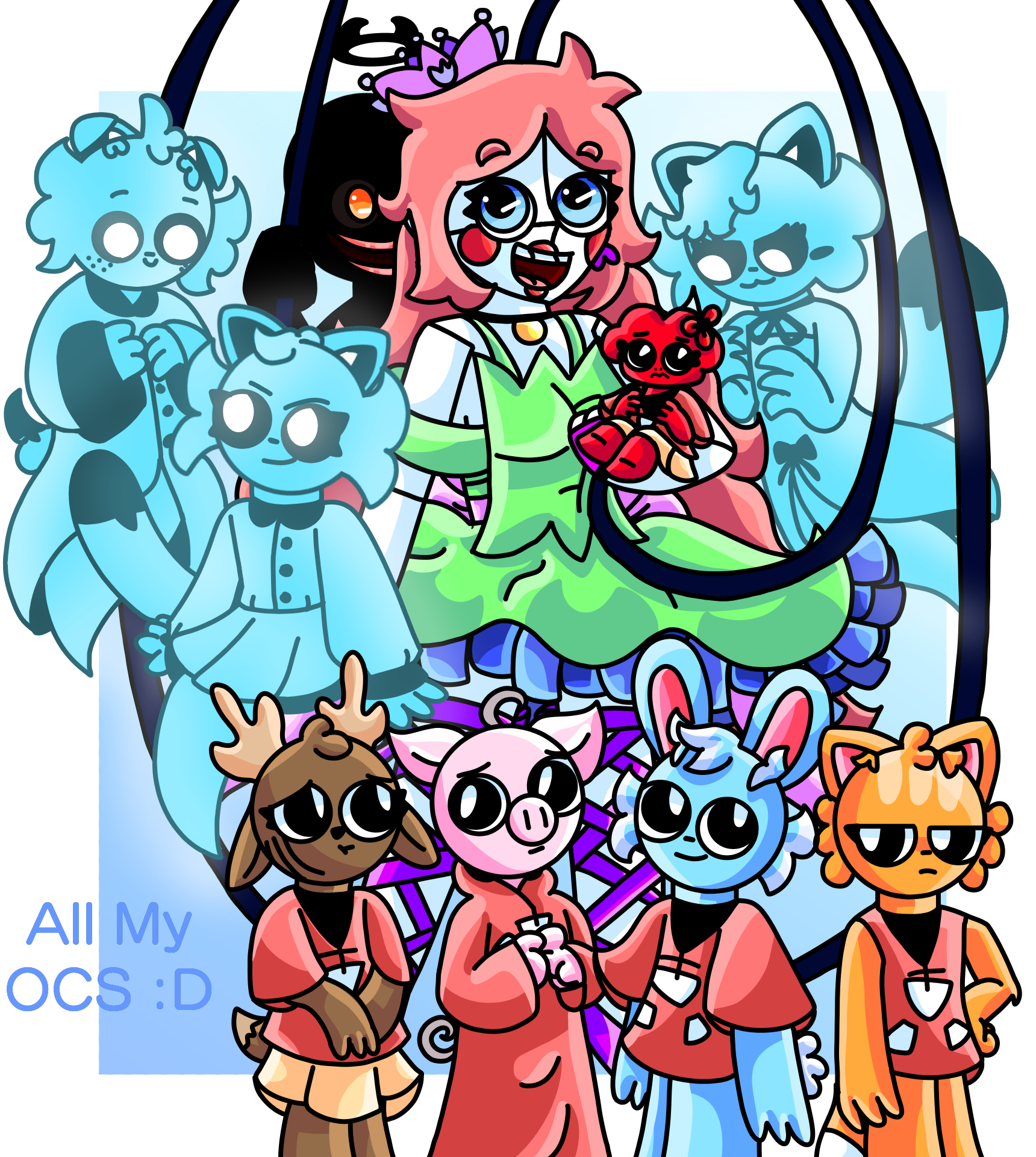 all my ocs nightmare7six - Illustrations ART street
