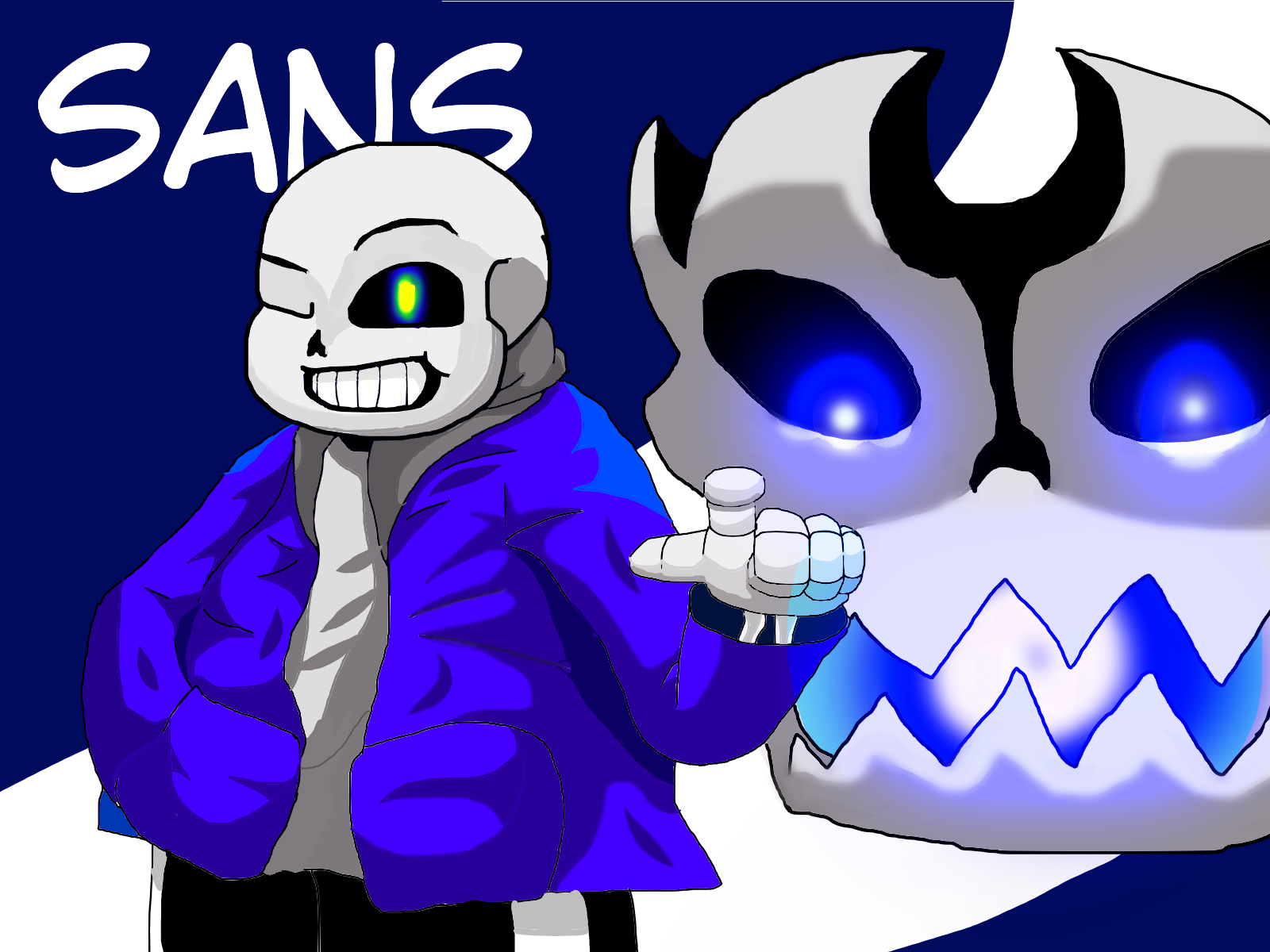 sans... and gaster blaster kanggeon - Illustrations ART street