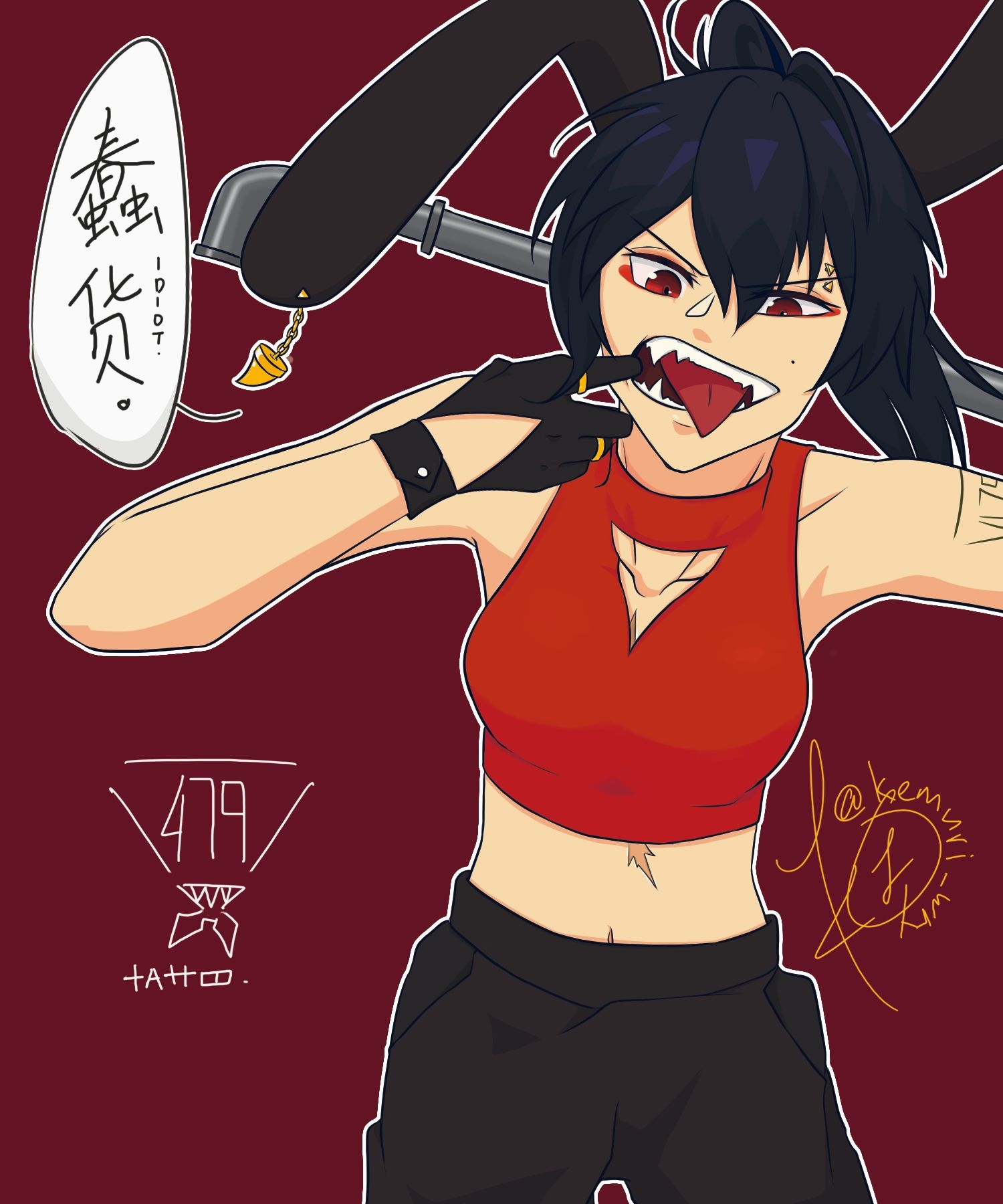 Old oc- Black rabbit ケムリ_9Kemuri - Illustrations ART street