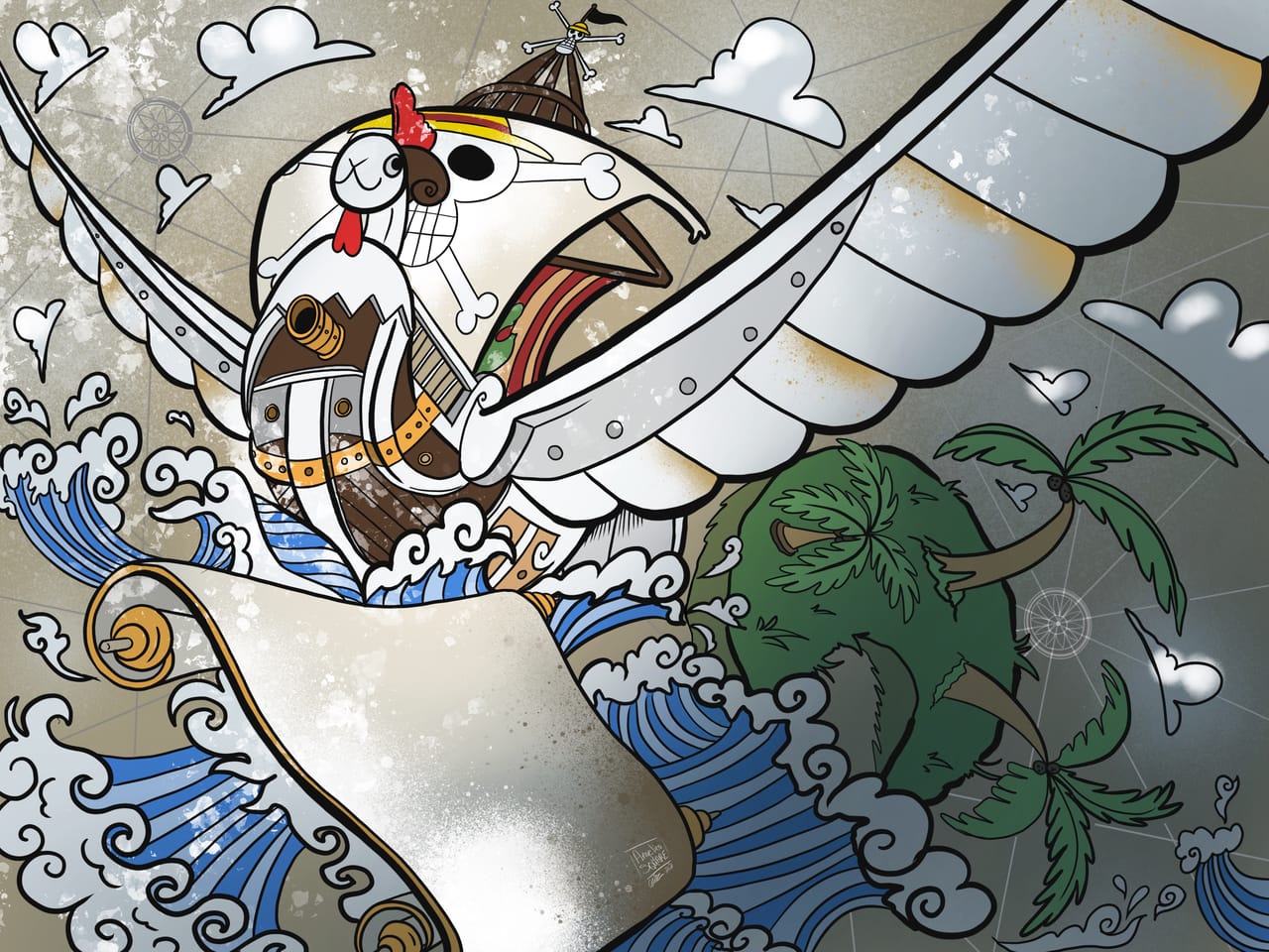 His Merry Piece Angelicasquare - Illustrations ART street