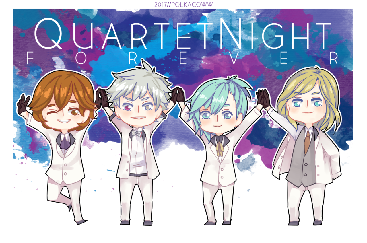 Quartet Night Forever polkacow - Illustrations ART street