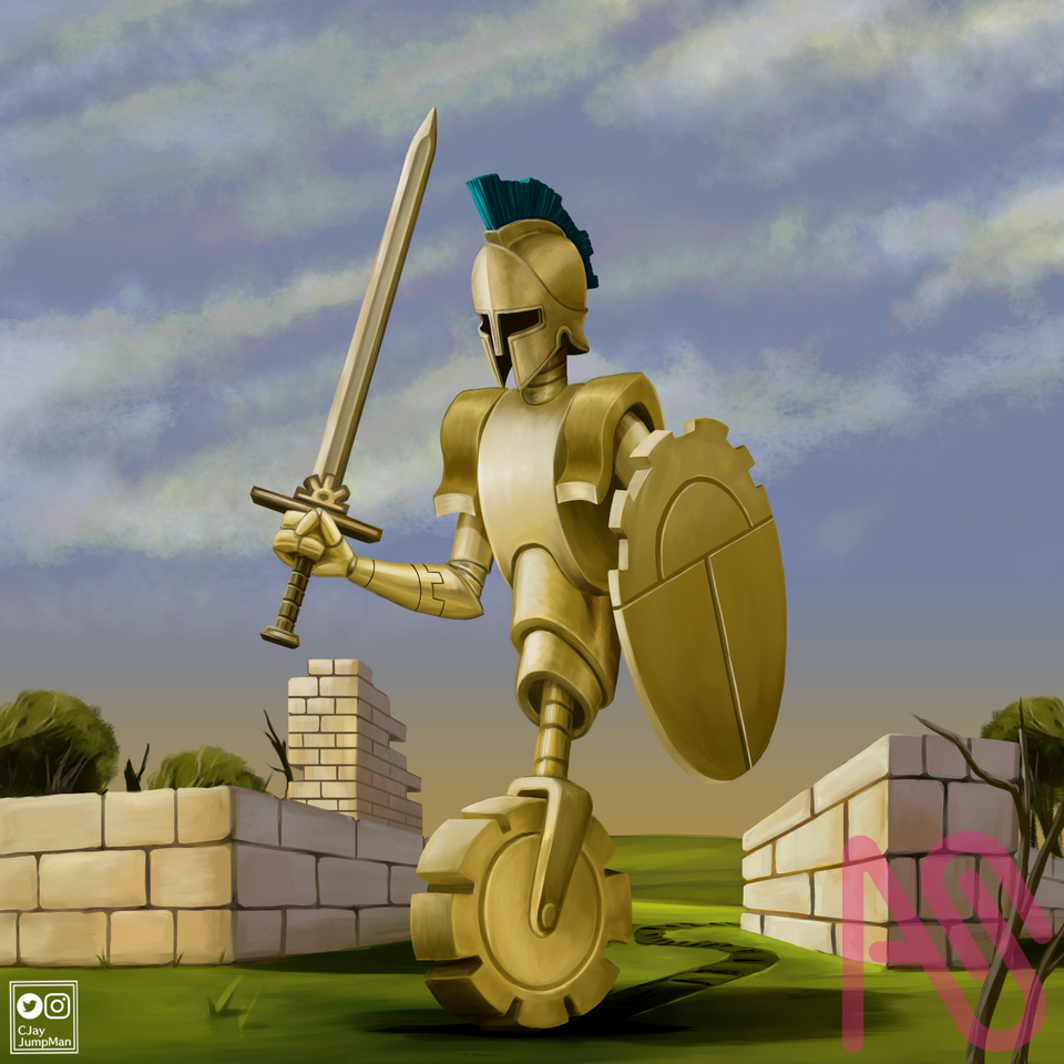 Clockwork Sentry Bot SolidMonkey - Illustrations ART street