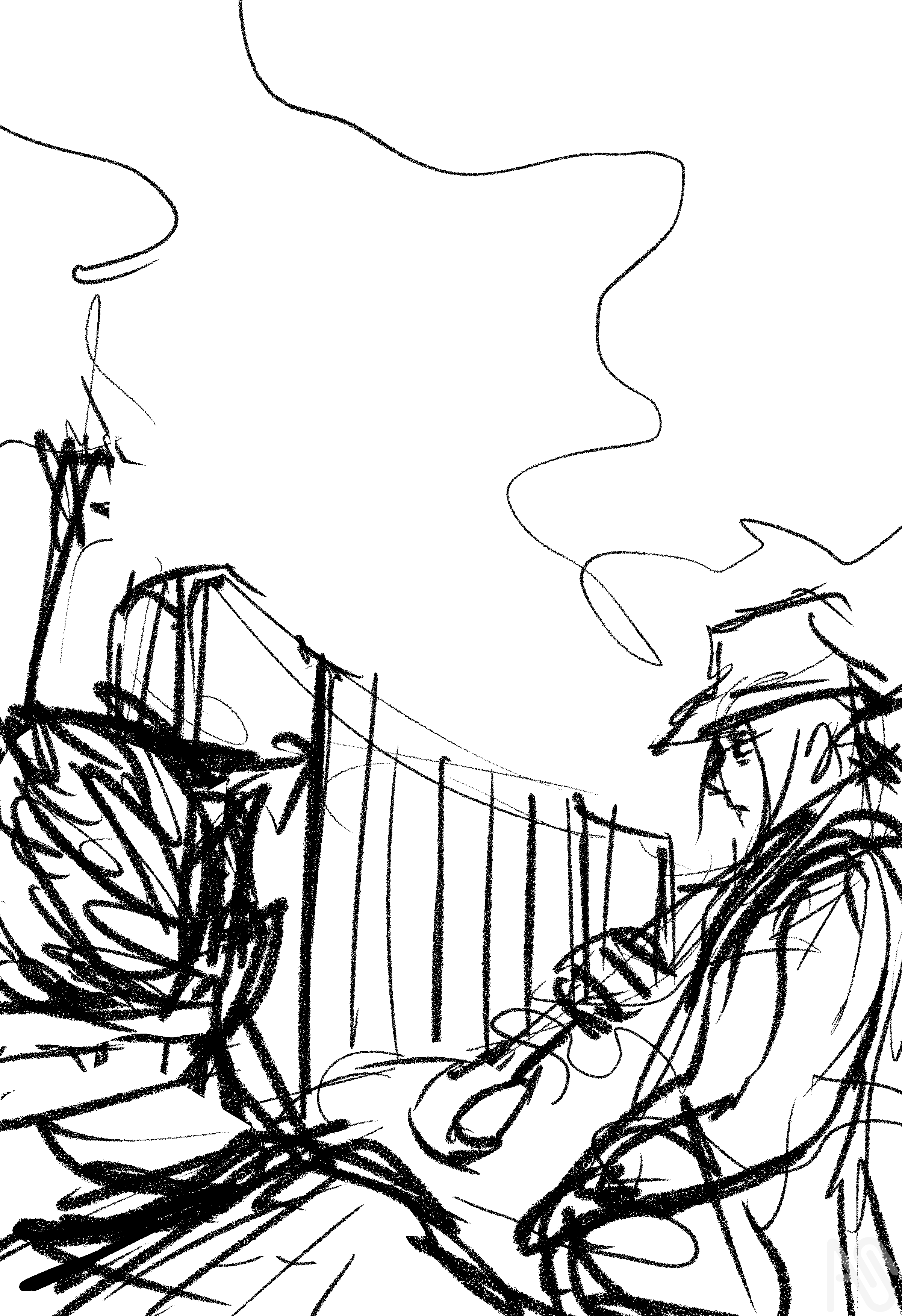 Graveyard business. Rough sketch Utsukushi Phantasia - Illustrations ...