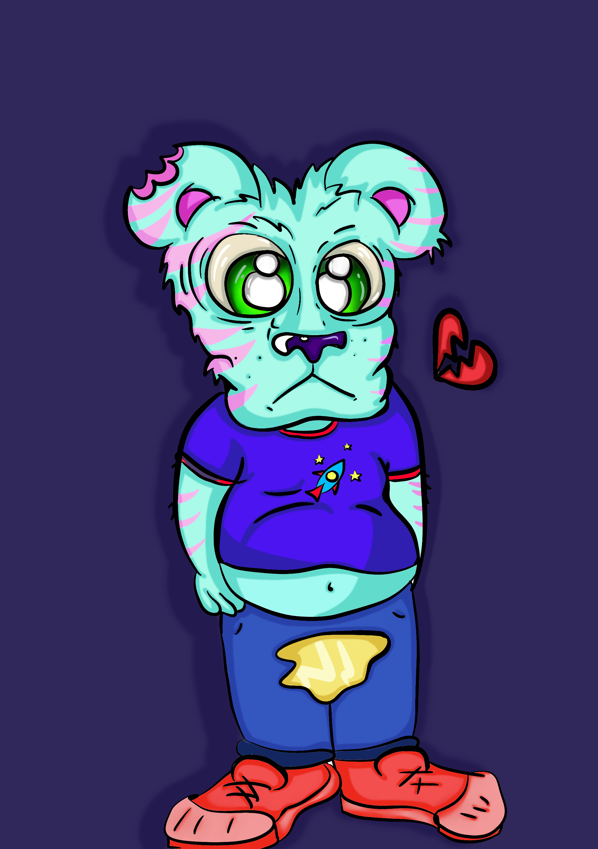 Sad mouse boy Karacaramello - Illustrations ART street