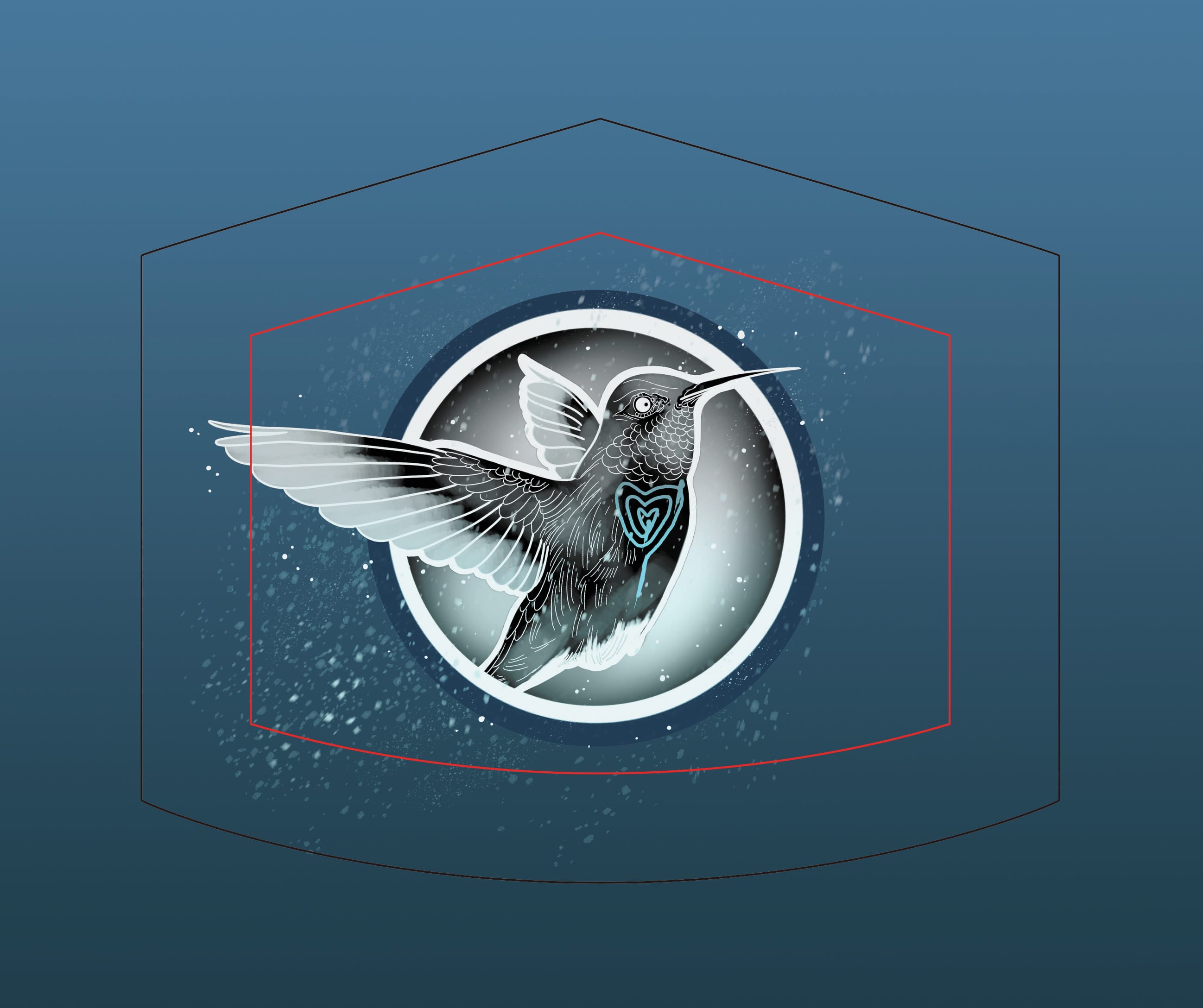 Blue Mockingjay Logo