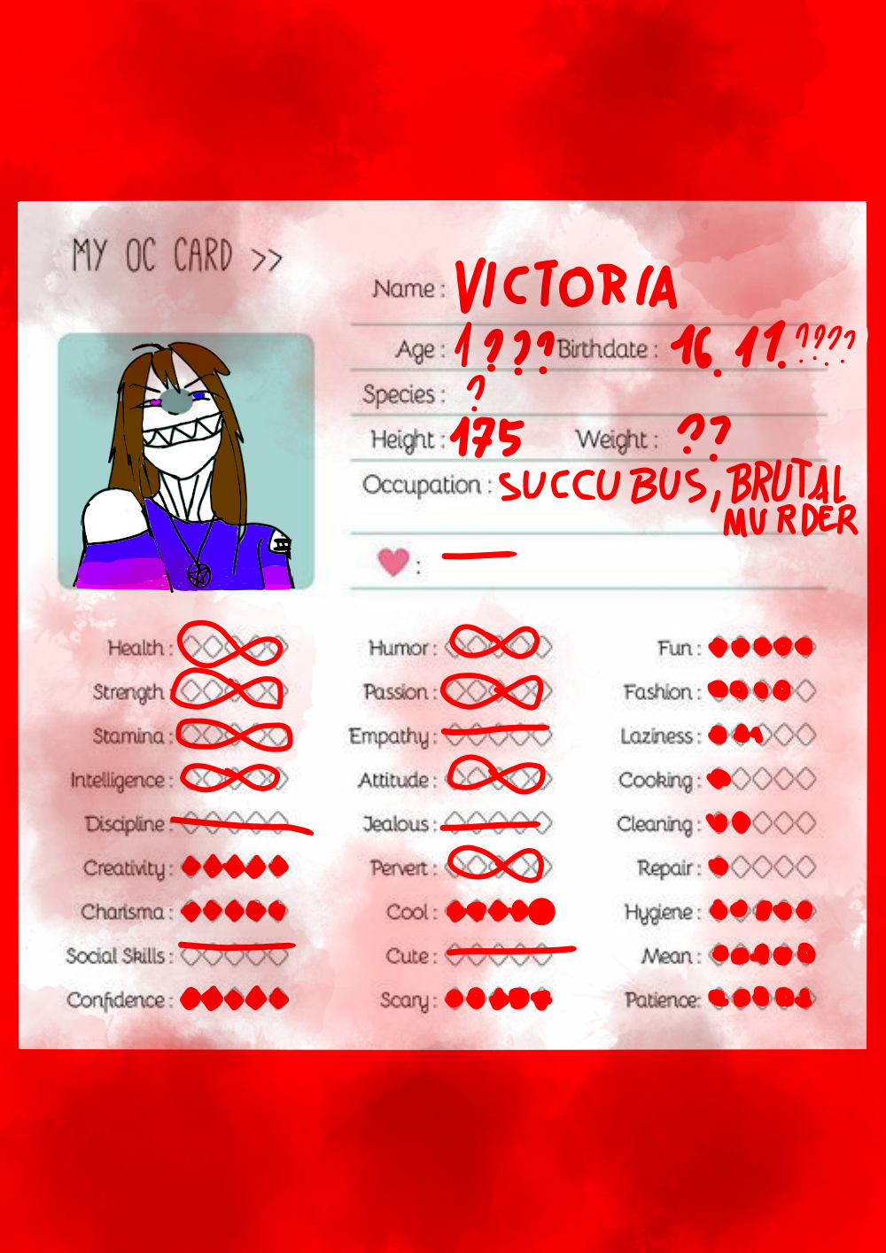 oc card WiktoriaJ - Illustrations ART street