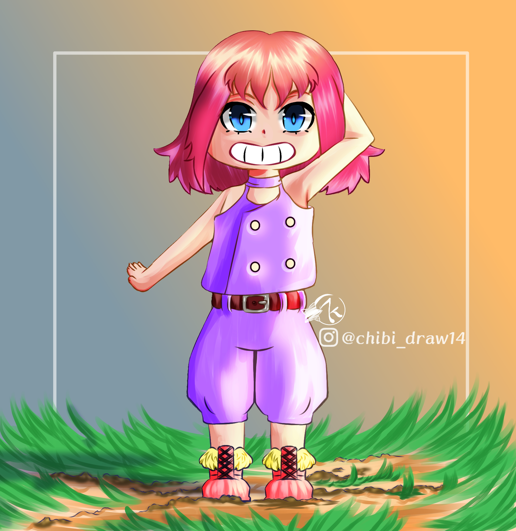 Girl pink Karen_chibi_draw14 - Illustrations ART street