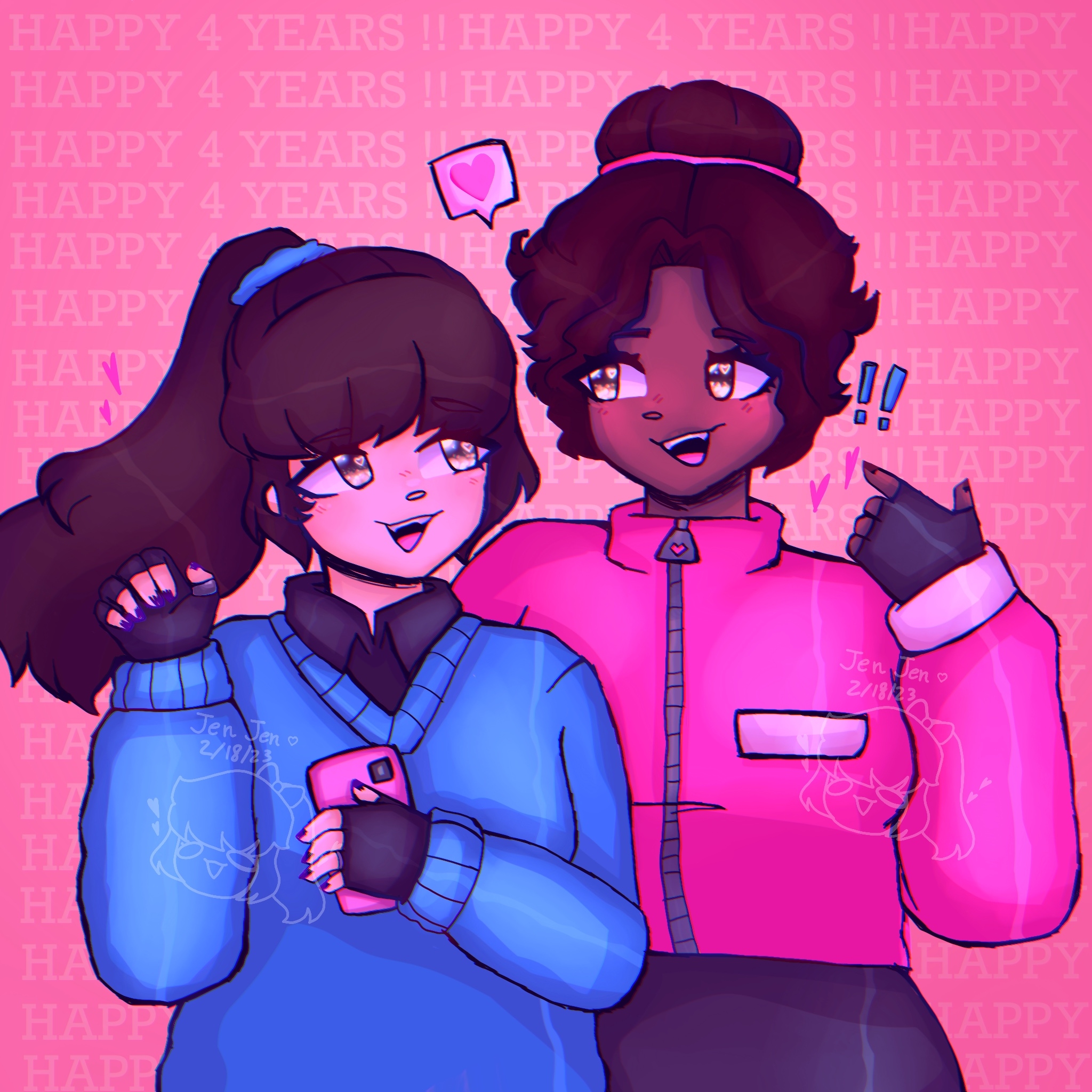 HAPPY FRIENDSHIP ANNIVERSARY DD !! 💝 Jen Jen - Illustrations ART street