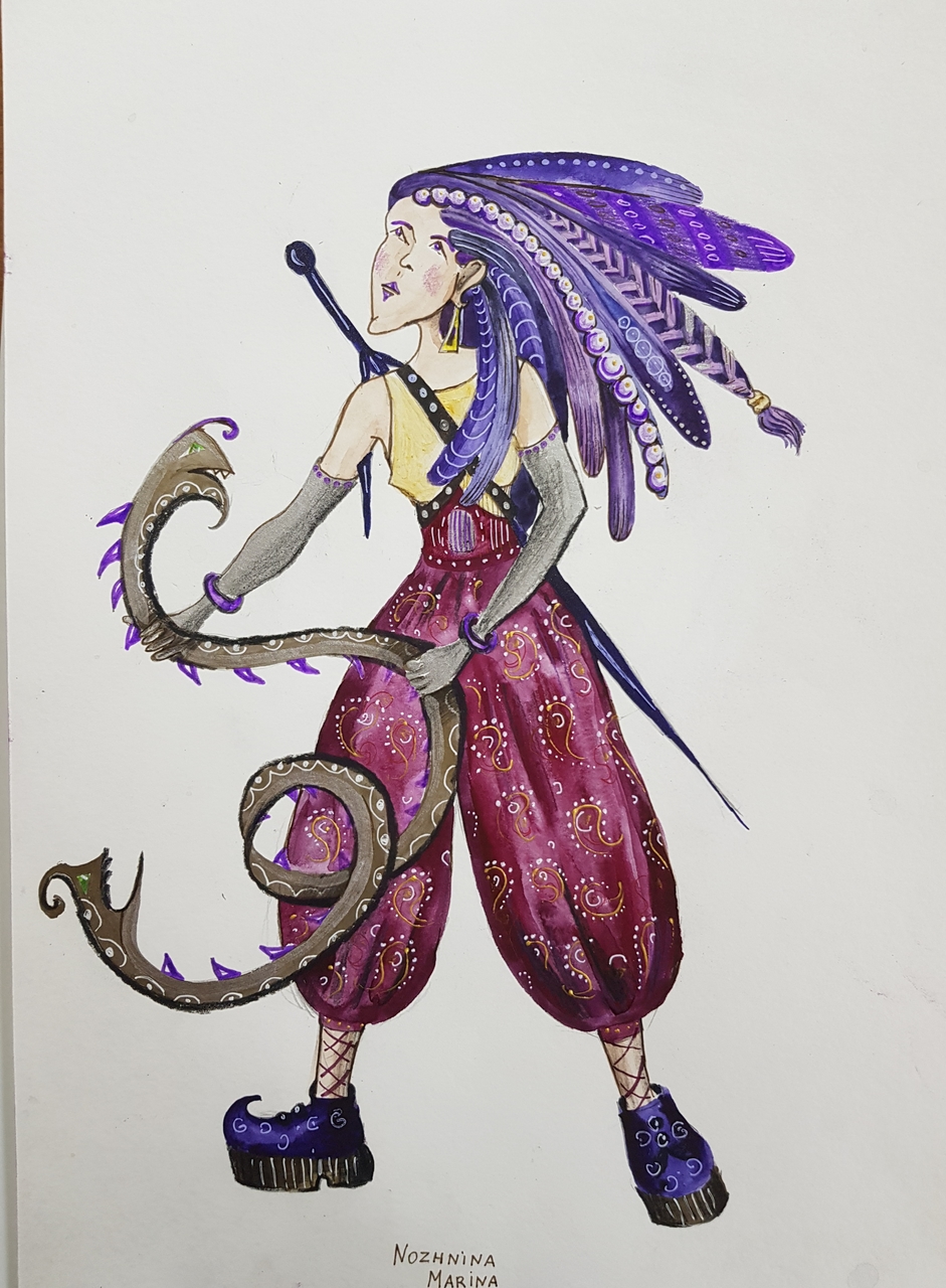 heroes with colored hair Marina - Illustrations ART street