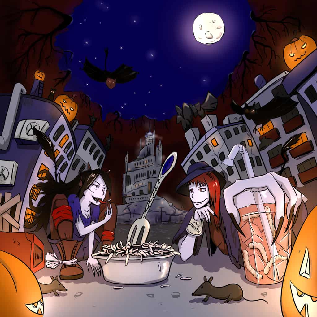 Halloween in demon world cherrygecko - Illustrations ART street