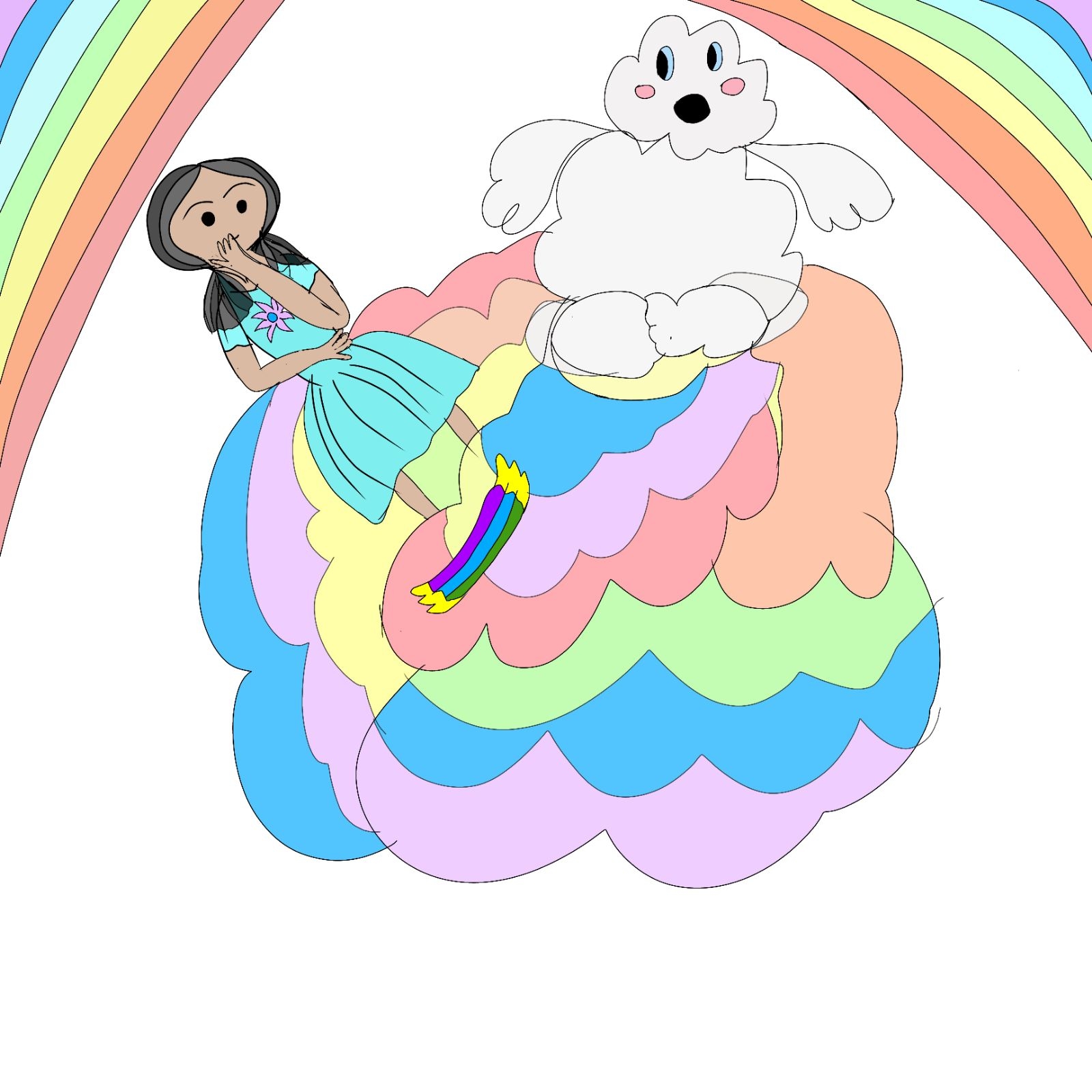 Darkie and her friend cloudy. Darkie - Illustrations ART street