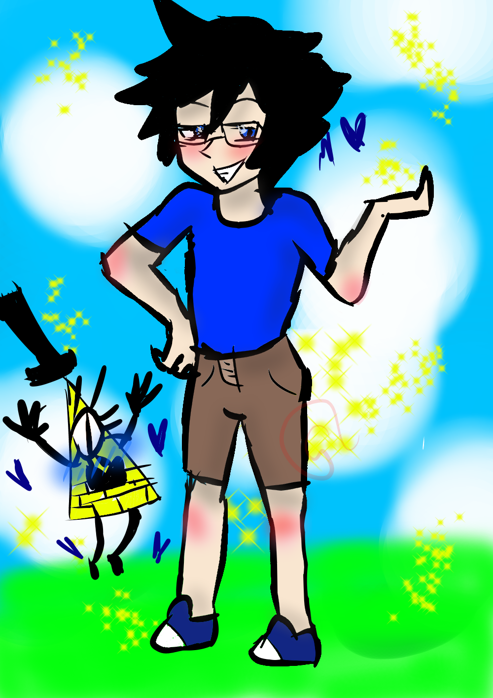 John Egbert and Bill cipher Davestroodle - 插畫 ART street