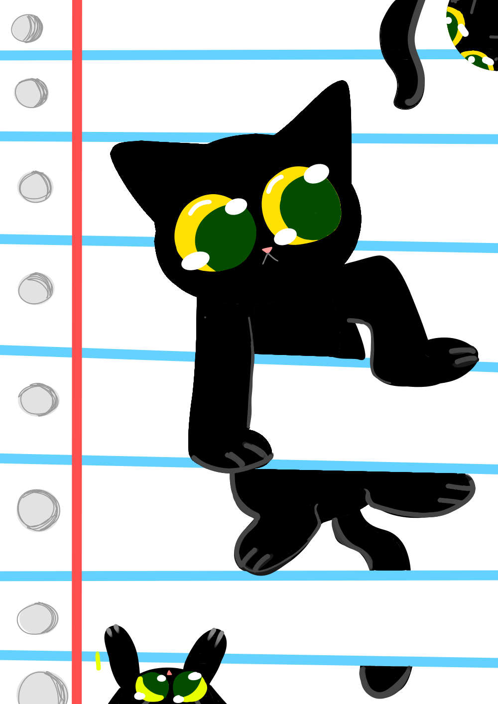 Cat escaping natcat - Illustrations ART street