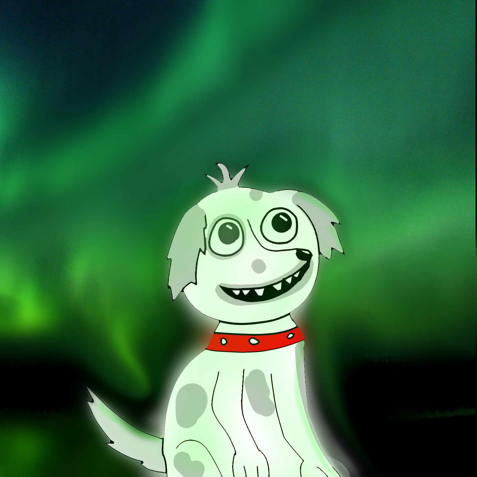 Doggo watches the Aurora Borealis Hammer Sampson Big Nibba ...