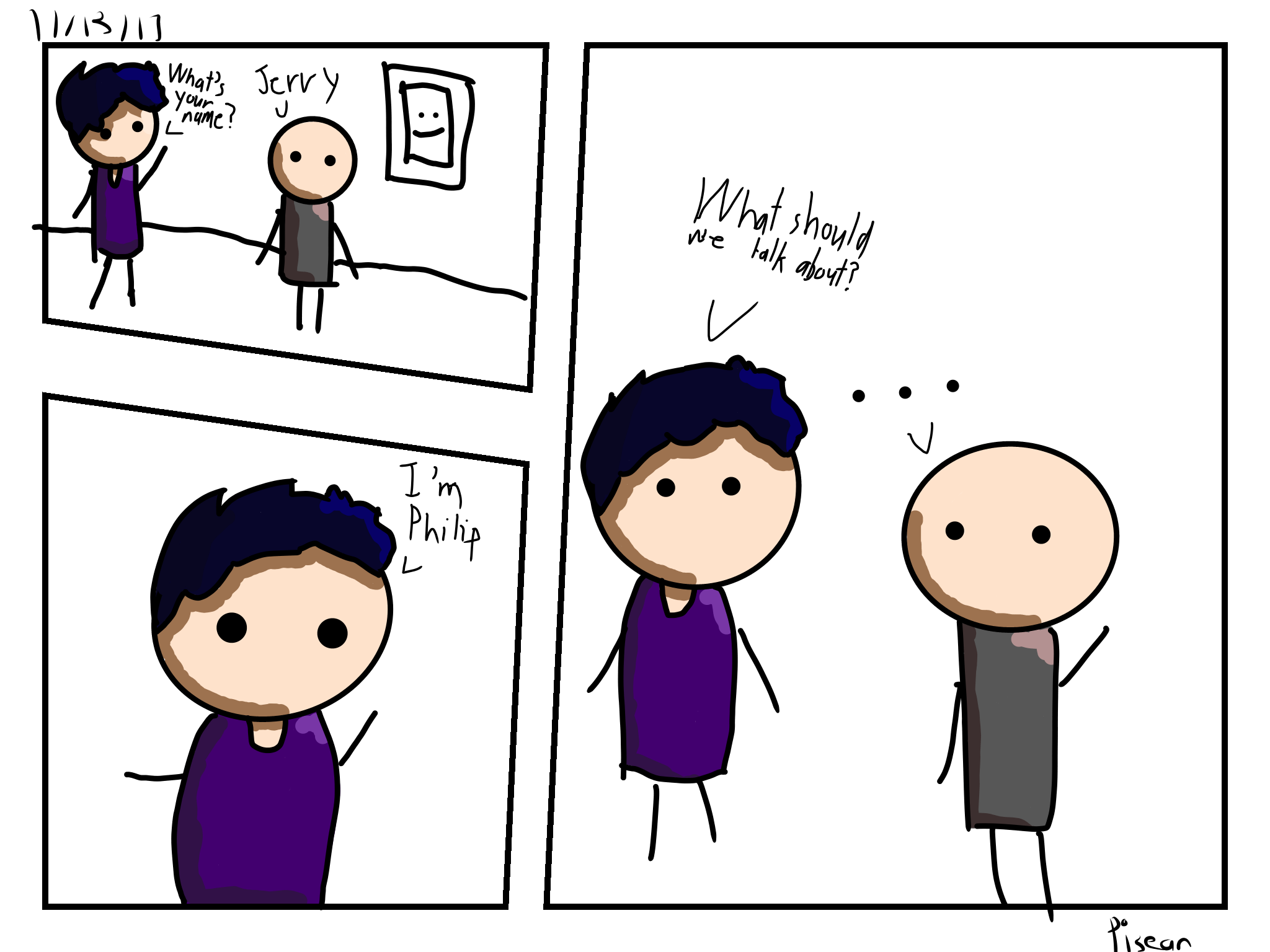 Awkwardness (colored) PiSean - Illustrations ART street