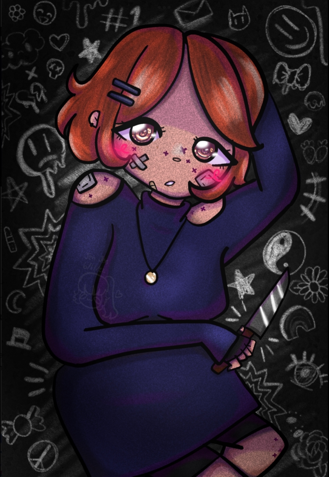 💜🔪𝕄𝕀𝕏𝔼𝔻 𝔽𝔼𝔼𝕃𝕀ℕ𝔾𝕊🔪💜 Jen Jen - 插图 ART street