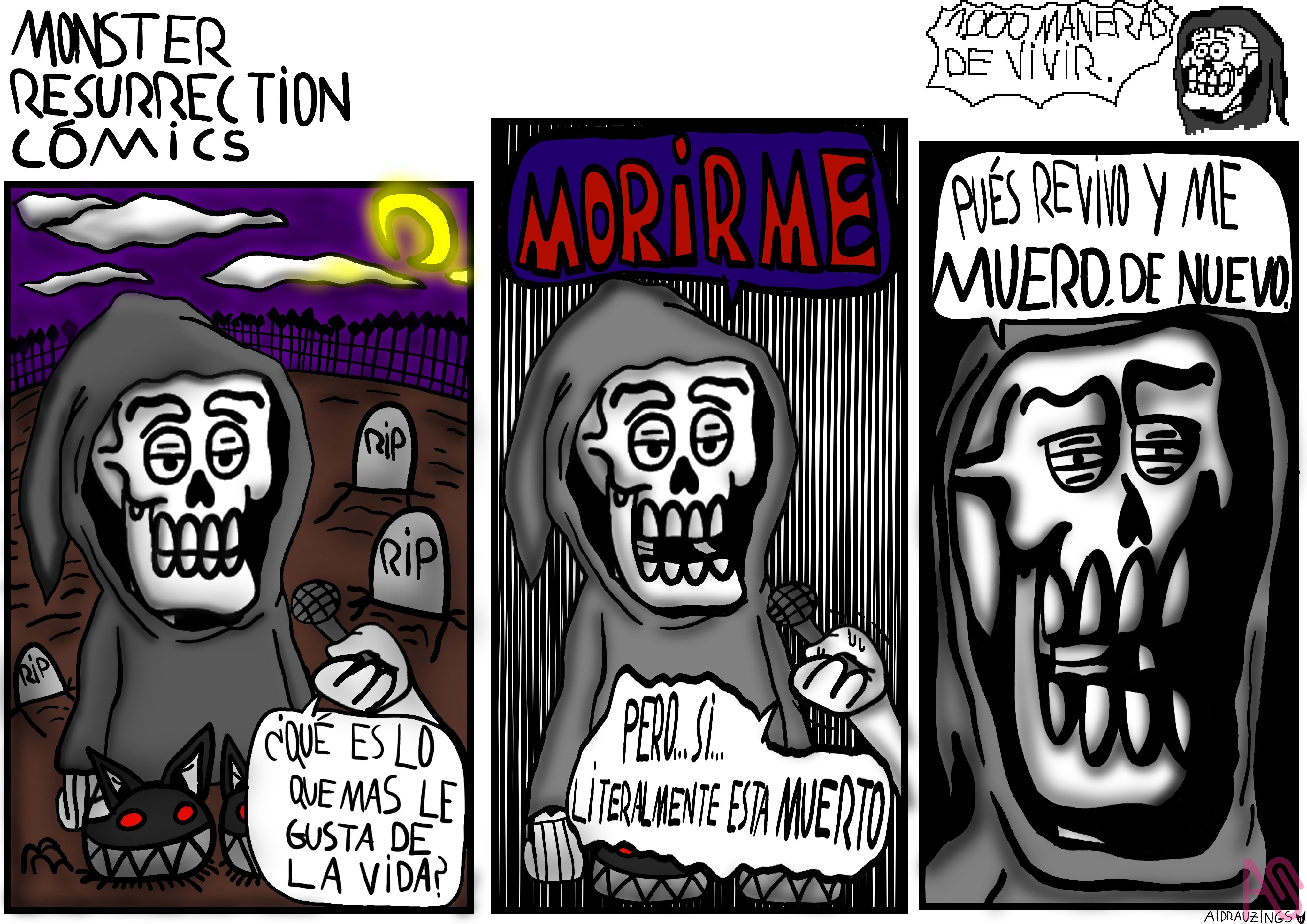 Monster resurrection cómics AIDRAUZINGS - Illustrations ART street