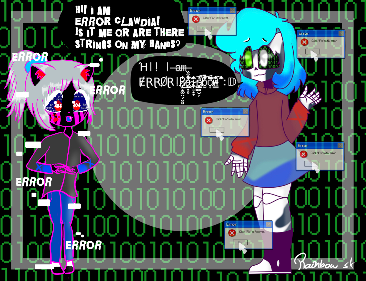 collab with ．Rainbow the Skeleton UwU． Cherry 🍒 - Illustrations ART street