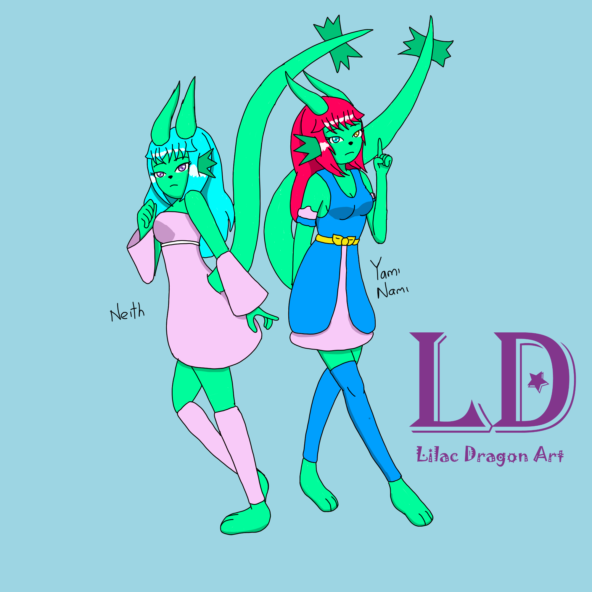 the dragon sisters Neith and Yami LilacDragonArt - Illustrations ART street