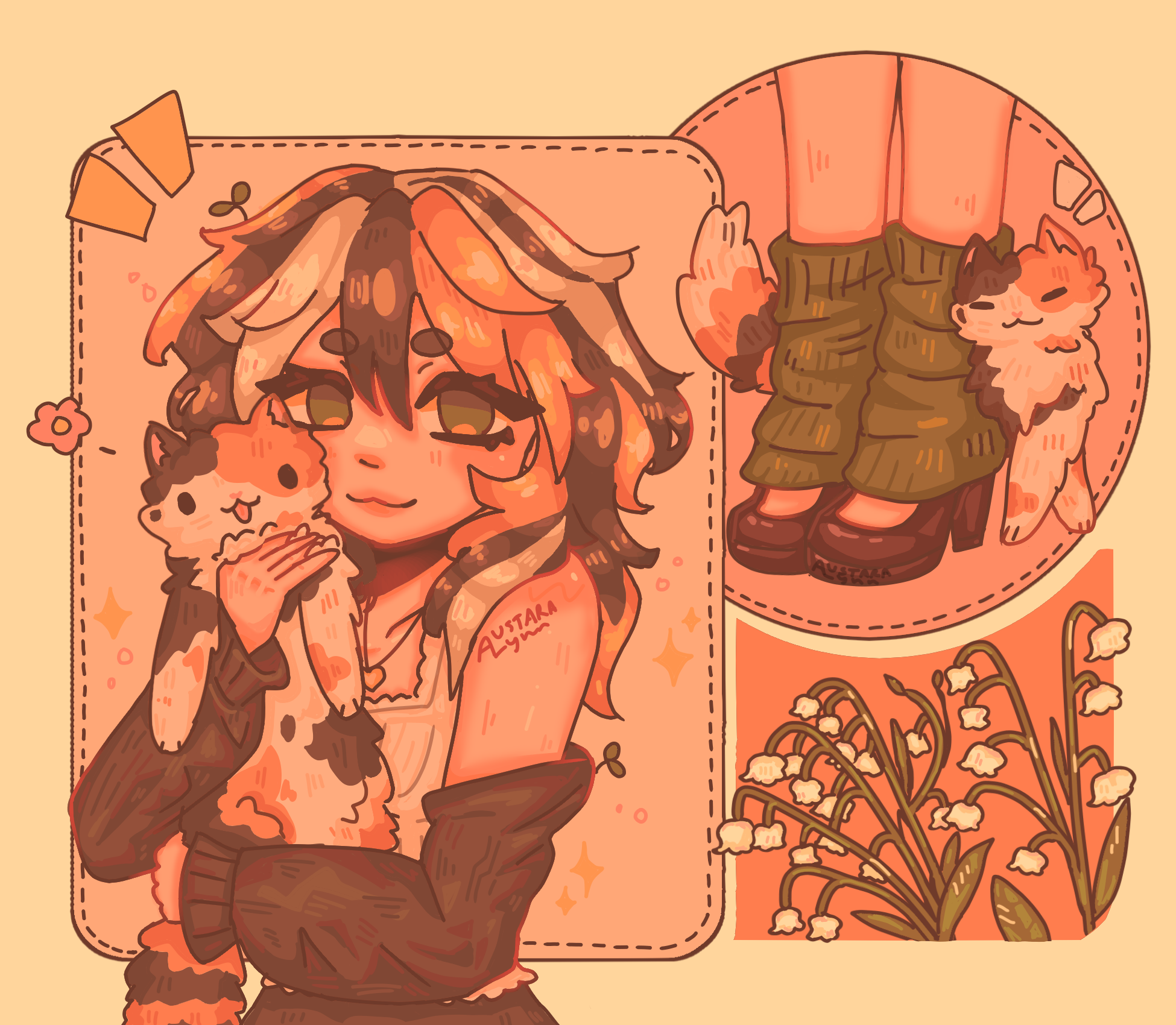 CALICO CAT!!! - oc Austara Lynn - Illustrations ART street