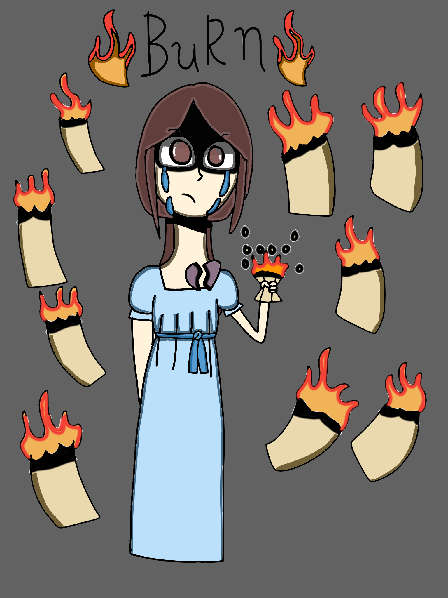 burn (Hamilton) Cartoon girl - 插图 ART street