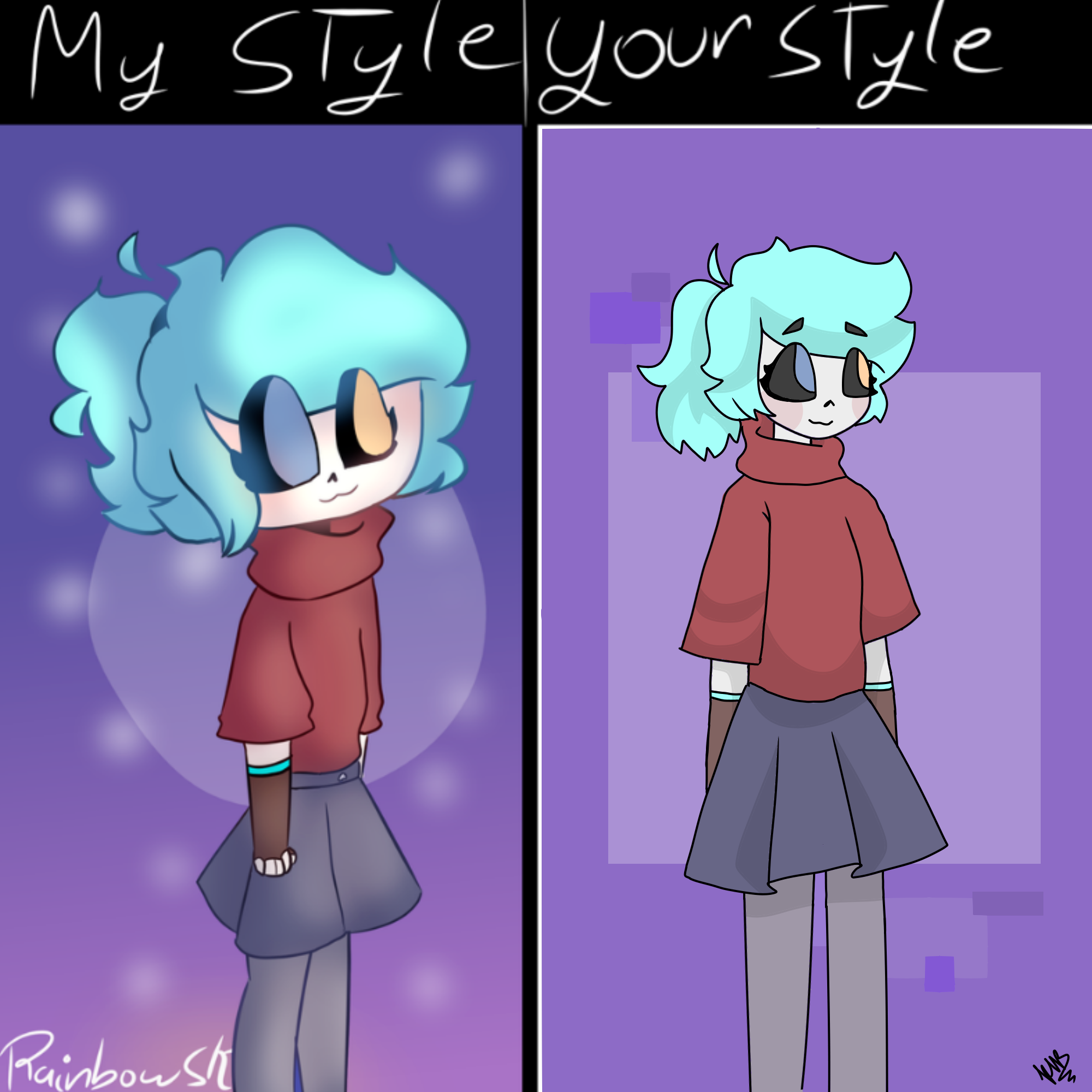 Collab thingy with •Rainbow the Skeleton UwU• Maehem - Illustrations ...