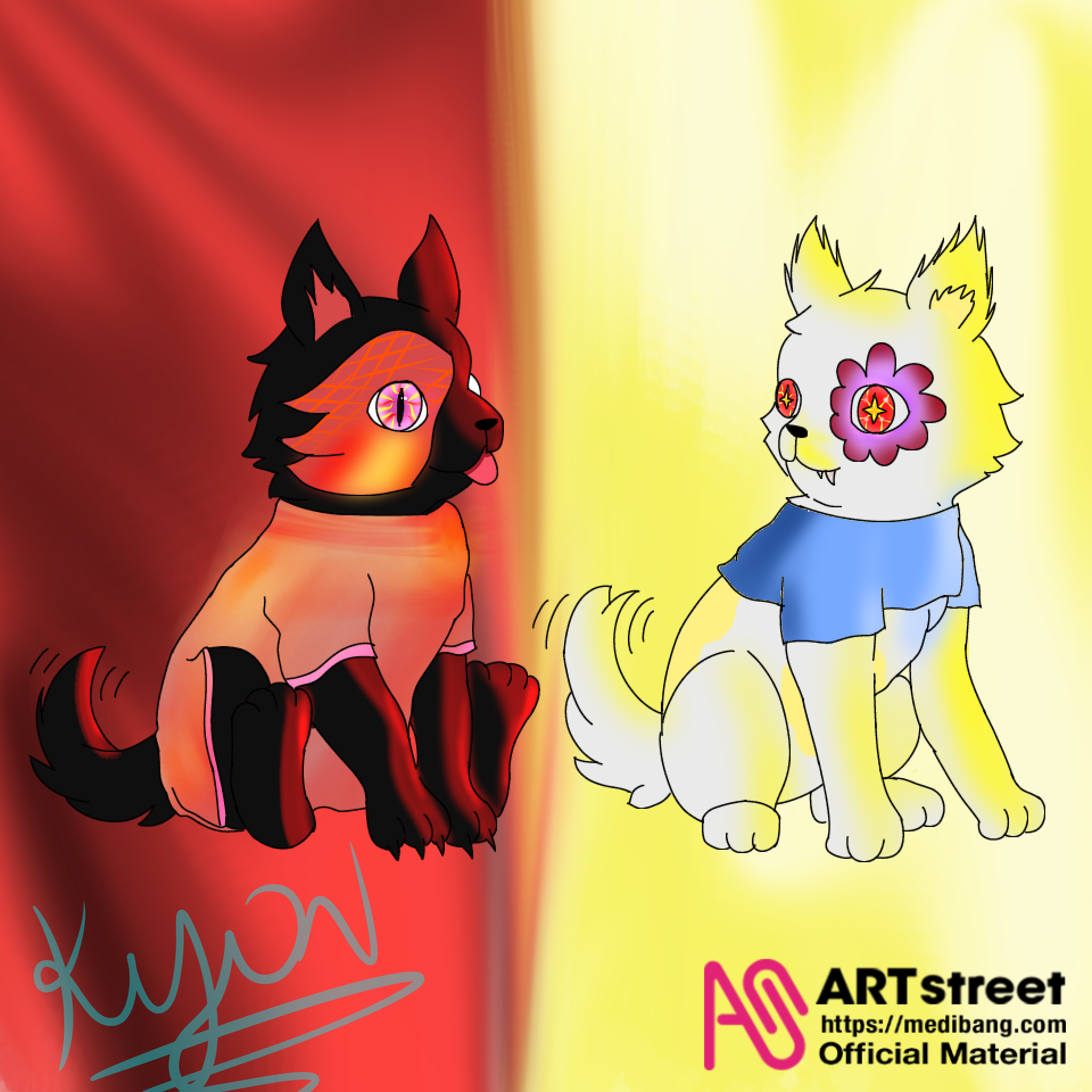 dogs kawaii kyakosu_KyaN - Illustrations ART street