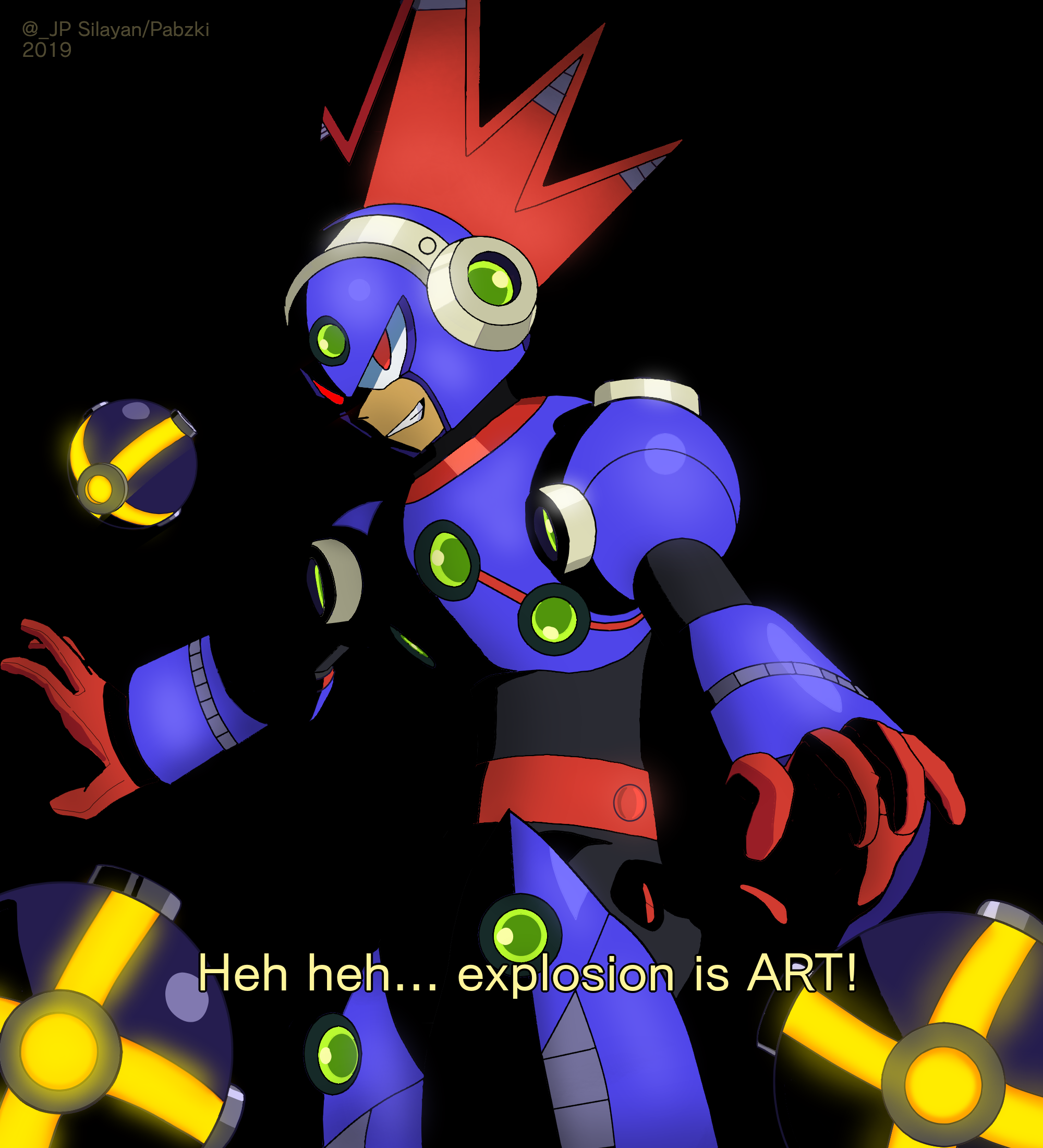 Blast man - Mega man 11 (Fake screenshot) JpMaverick/Silayan - 插图 ART ...