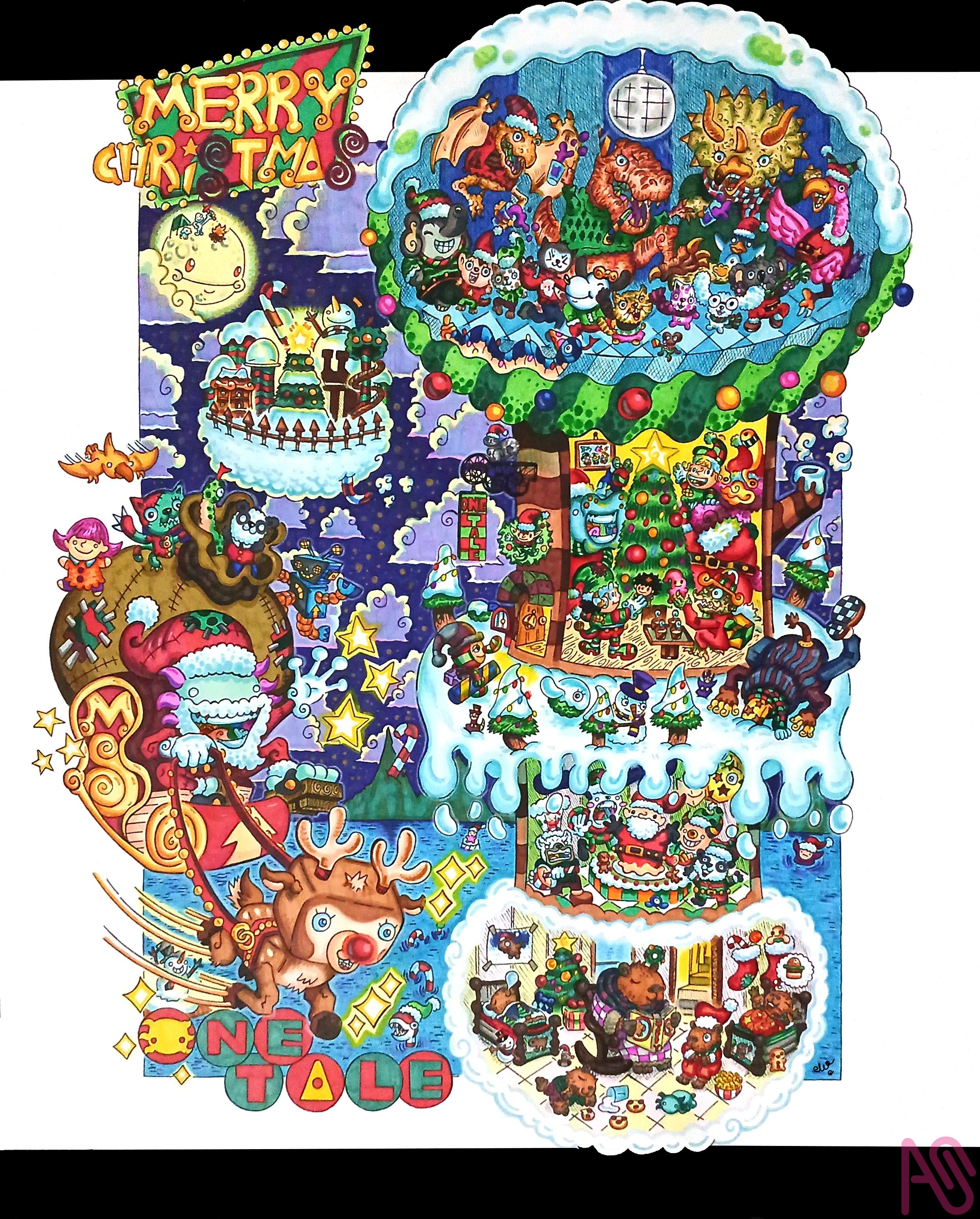 One Tale - Merry Christmas 2024 MSALAMANDRA - Illustrations ART street