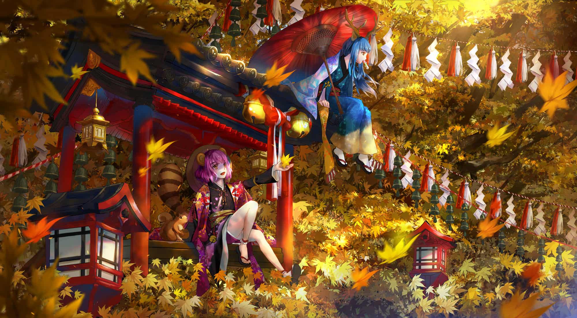 Deities' autumn Stoa - Illustrations ART street