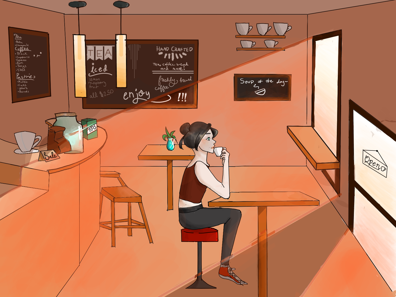 Coffee Shop Aitternh - Illustrations ART street