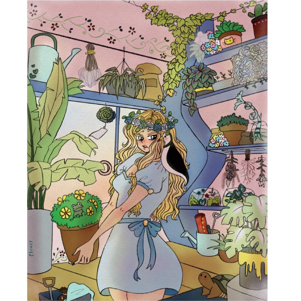 Odette's flower shop Clover - Illustrations ART street