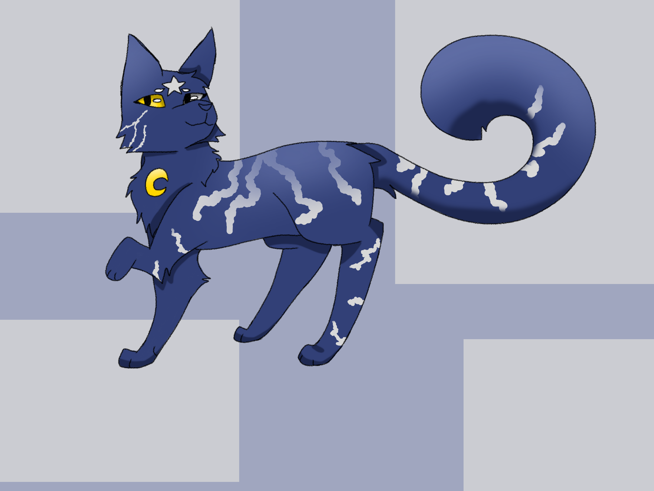 Thunderstar (Tora yokai’s oc) Moonshade - Illustrations ART street