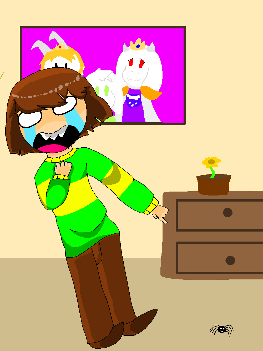 Chara is afraid of spiders Pony lover - 插图 ART street