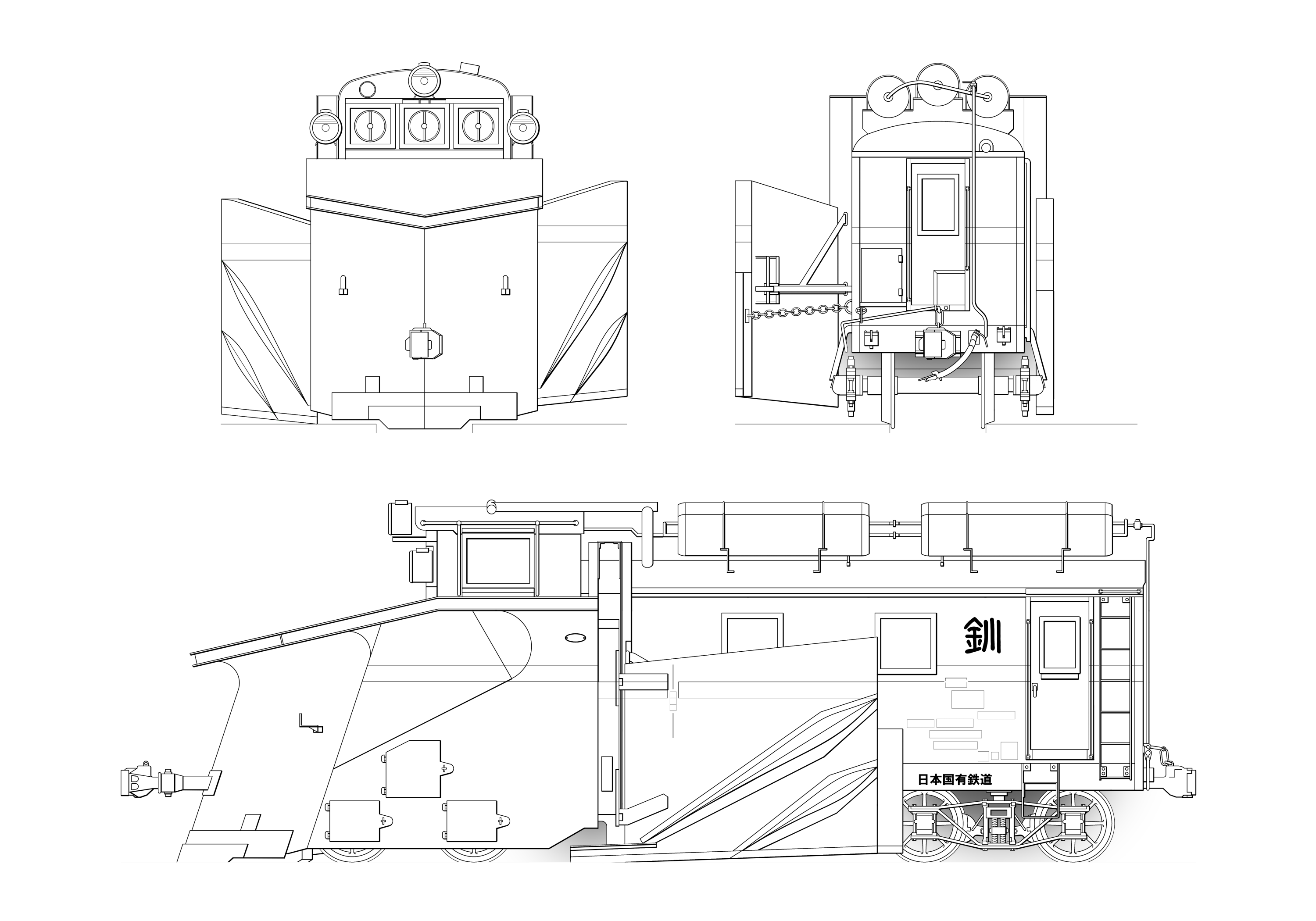 JGR Snow Plough class KI 100 No.14-EL Brake - Illustrations ART street