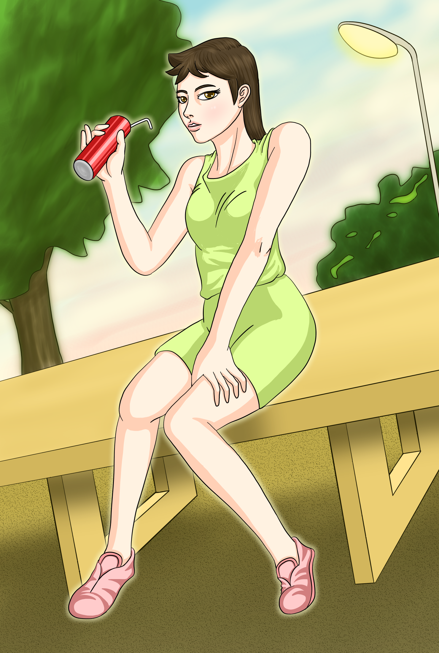 Girl and can slumpmax - Illustrations ART street