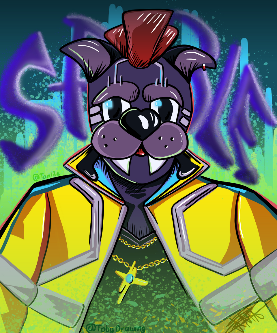 sable x cyberpunk TobyDrawing_ - Illustrations ART street
