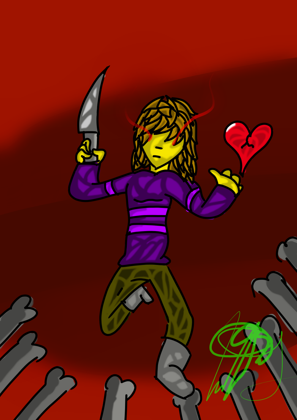 undertale frisk fight дима комиксы и манги - Illustrations ART street