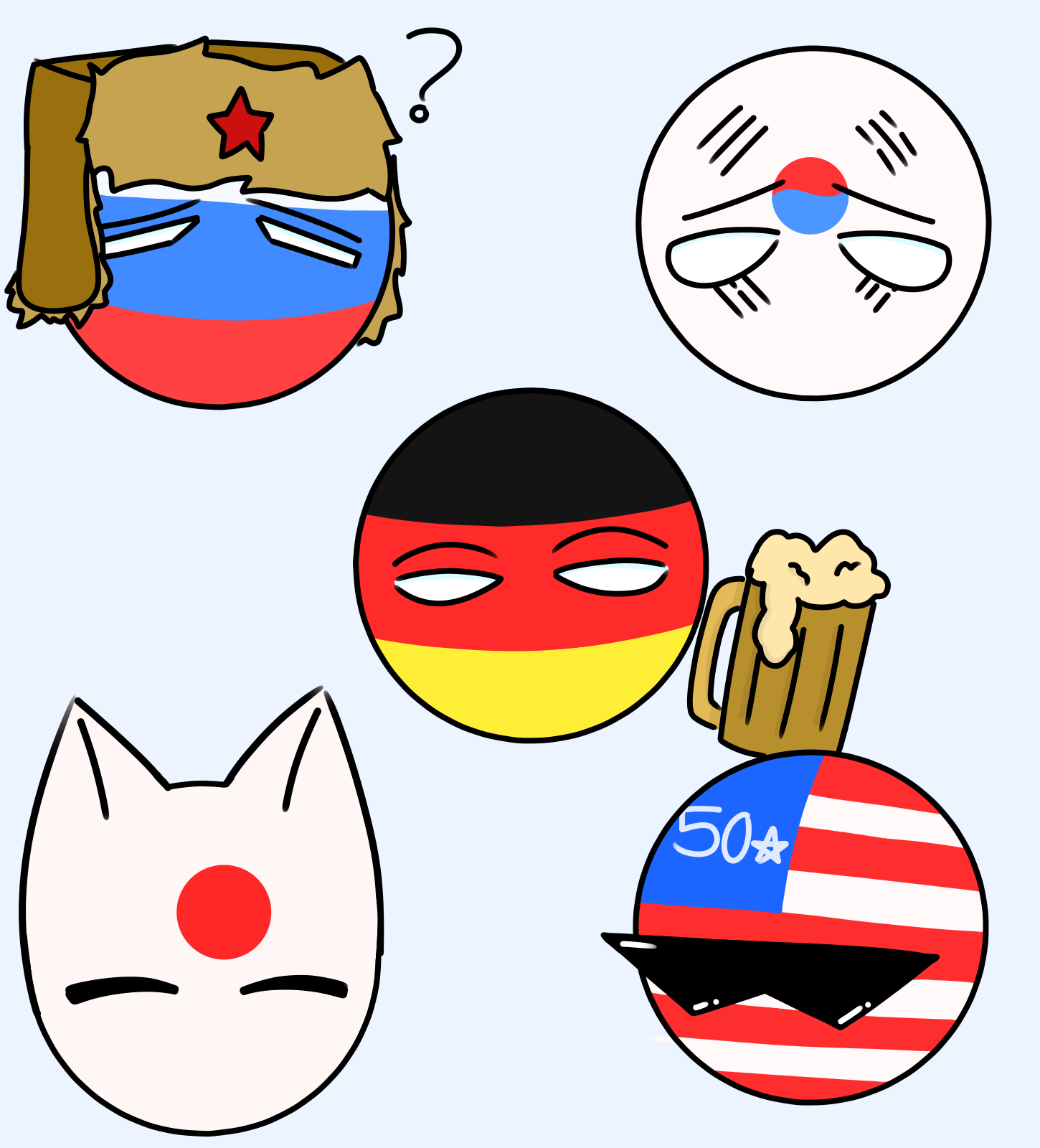 Country balls (read desc. please) The0ddCaniball•^• - 插畫 ART street